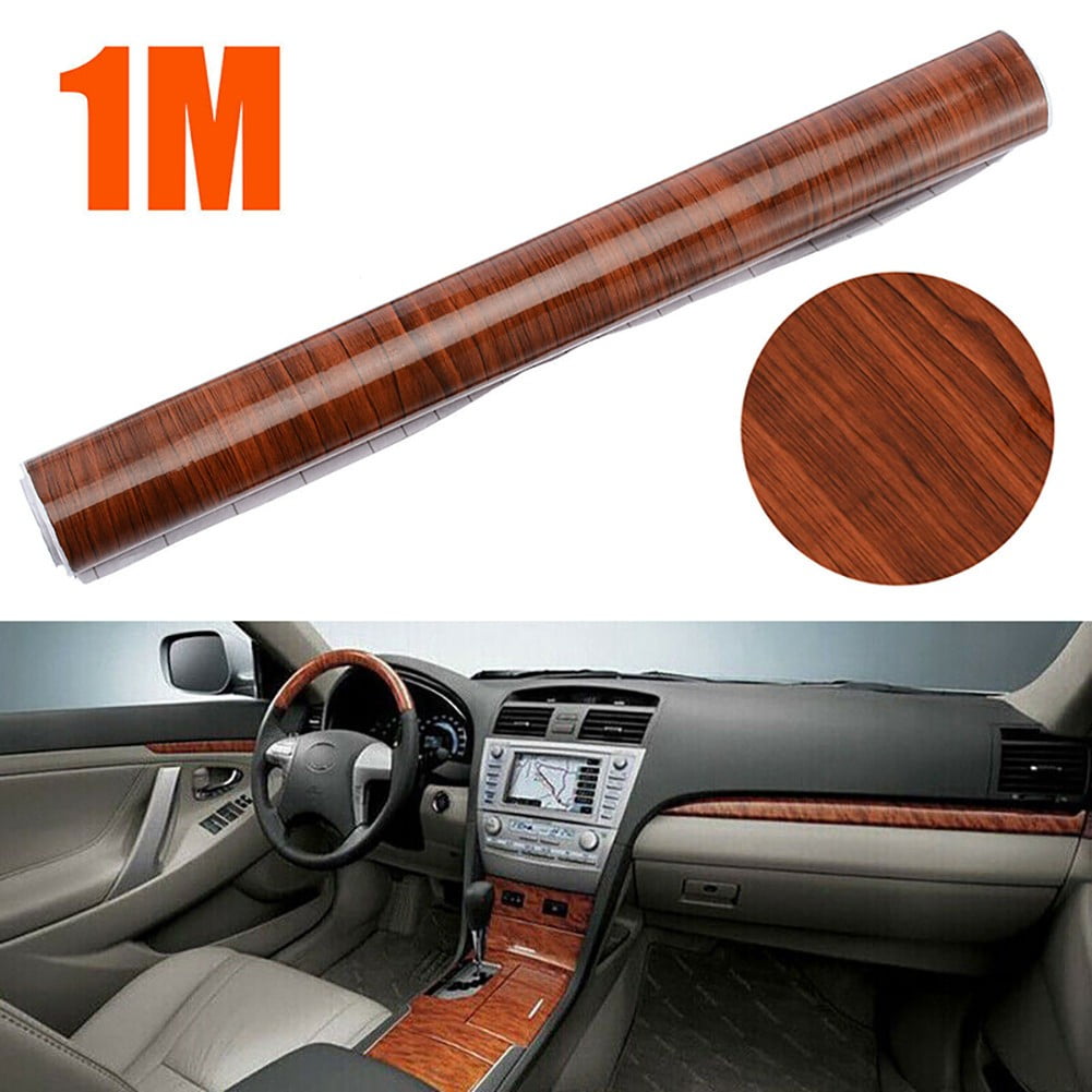 Glossy Wood Grain Textured Vinyl Car Wrap Decals Sticker DIY Film ...