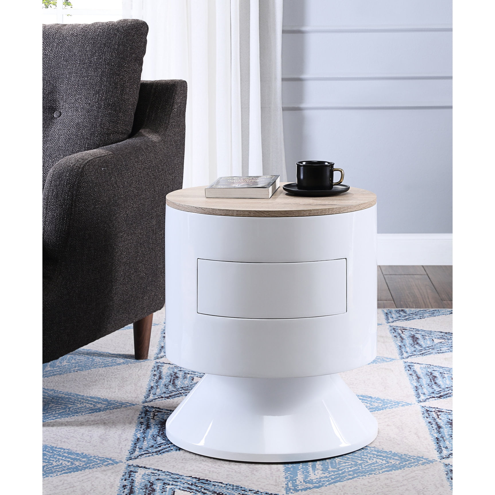 Glossy finish, drawer feature - Ready - to - use table for a modern ...