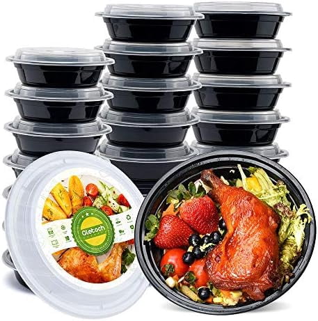 Glotoch Meal Prep Container, 50 Pack 24 OZ To Go Containers，Round ...