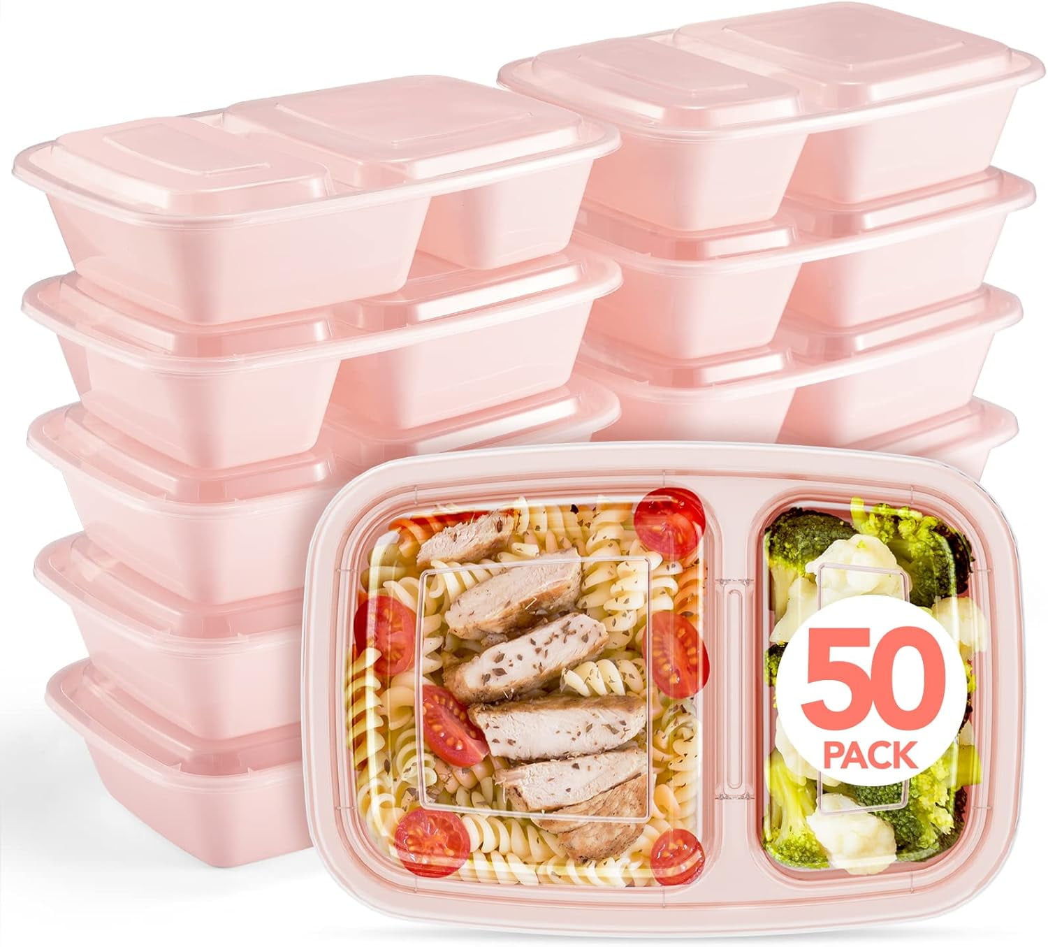 Glotoch Pack Compartment Meal Prep Container Microwave Safe, Food Prep ...