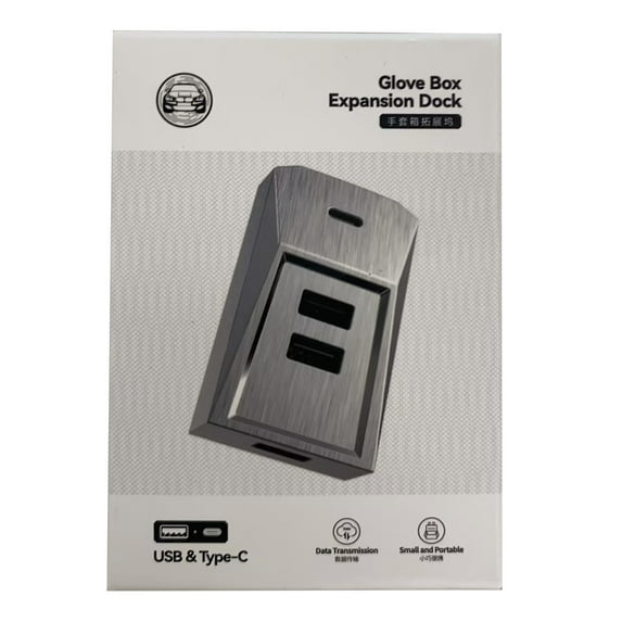 Glove Box USB Hub for Car Center Console Glove Box USB Splitter ...