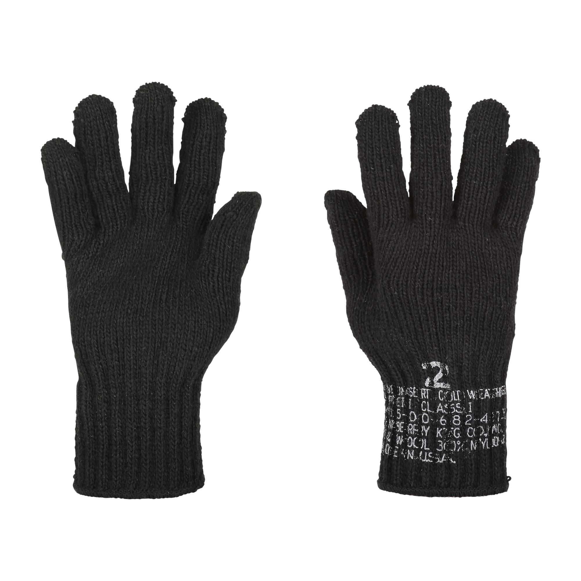 Glove Inserts, 100% Wool NB with Stamp, Genuine Issue, Black, Size 3 ...