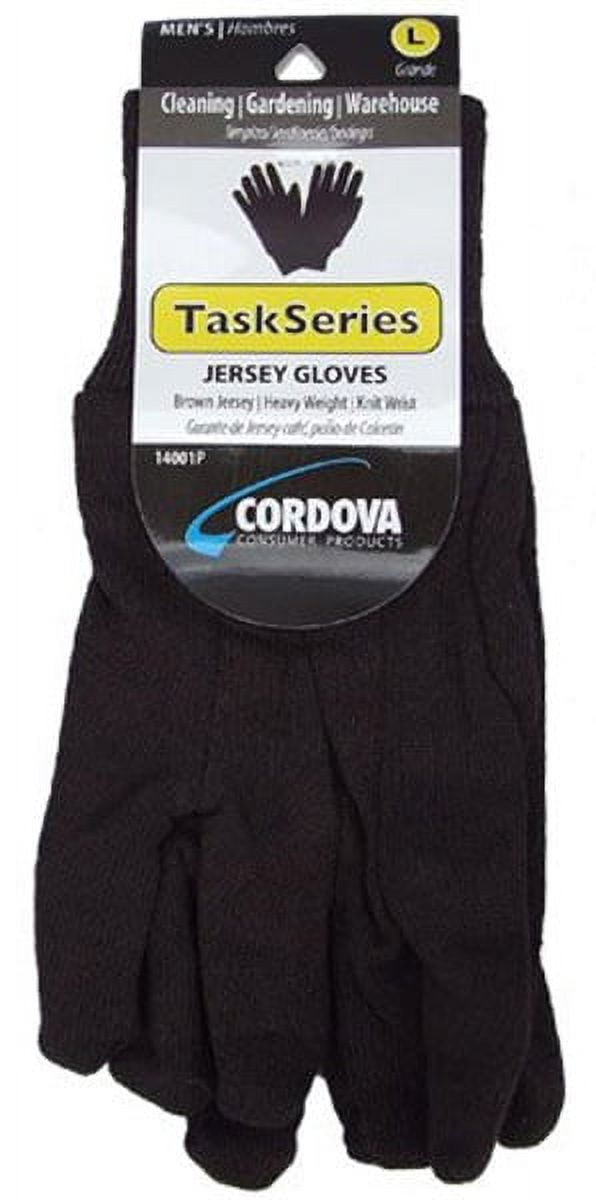 Glove Men'S Brown Jersey Lg, PartNo 14021 / 14, by Cordova Glove/Div In ...