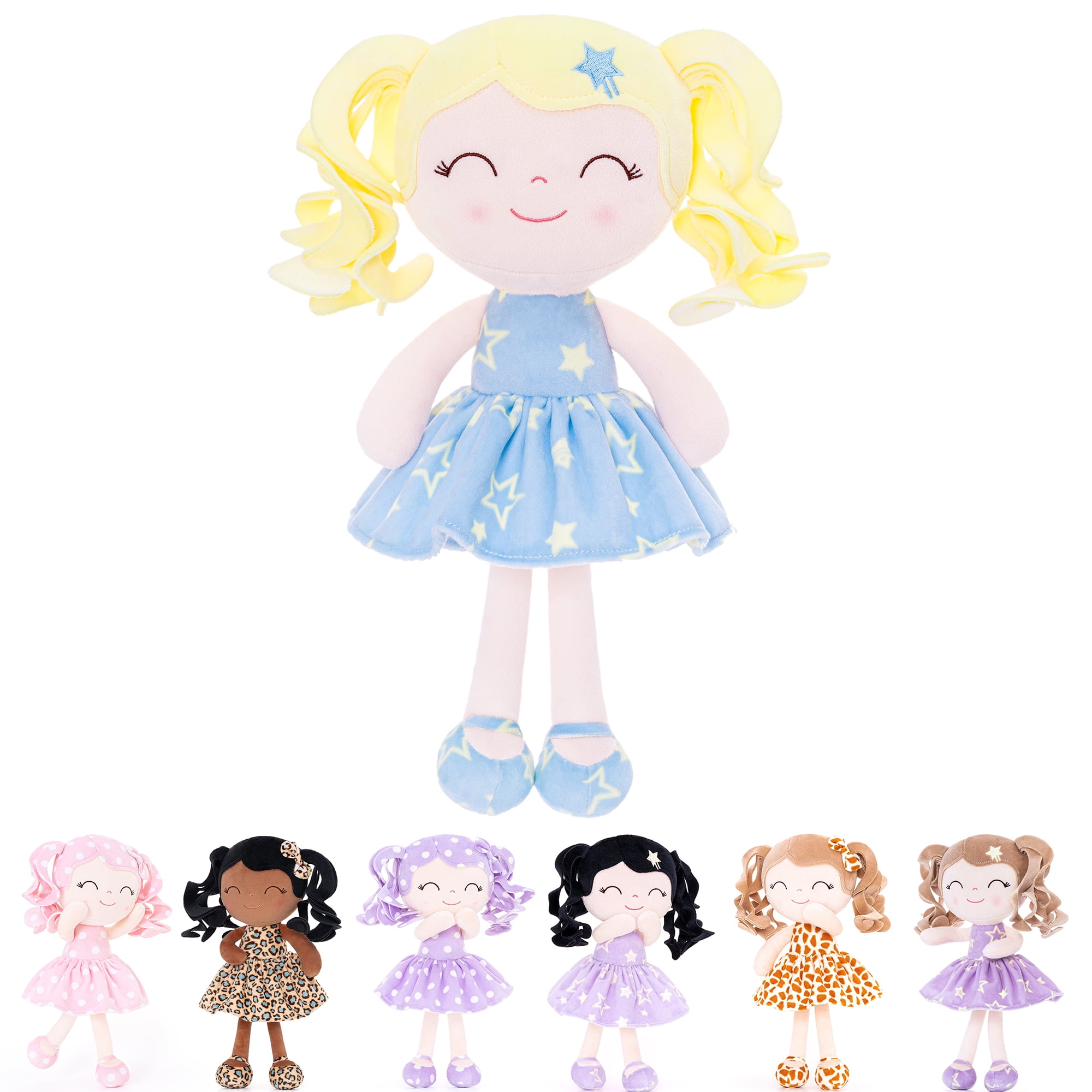 Gloveleya Plush Figure Dolls with Original Designed Gift Bag, Polyester ...