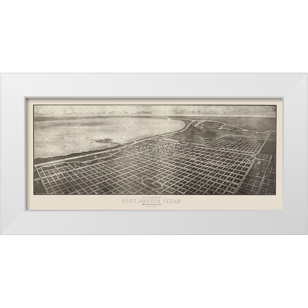 Glover 24x13 White Modern Wood Framed Museum Art Print Titled - Port ...