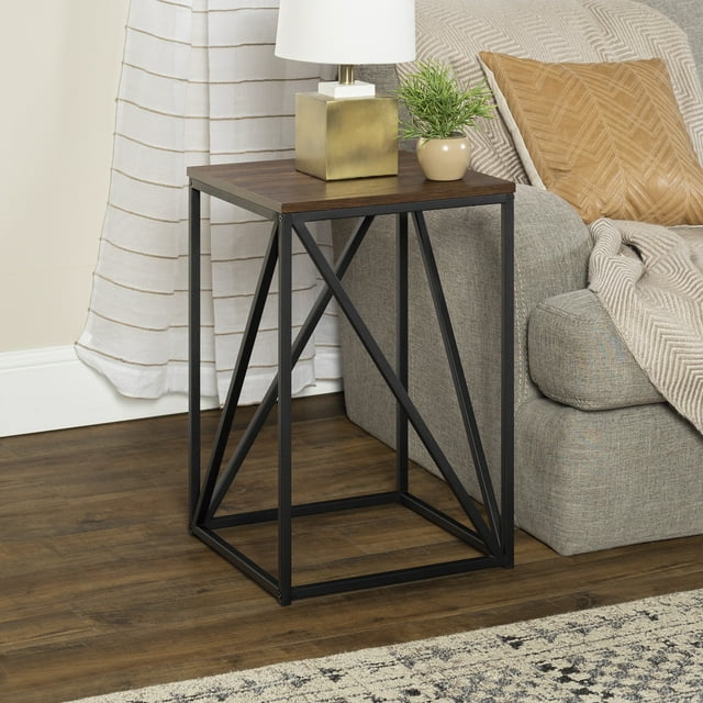 Glover Dark Walnut Square End Table by River Street Designs - Walmart.com