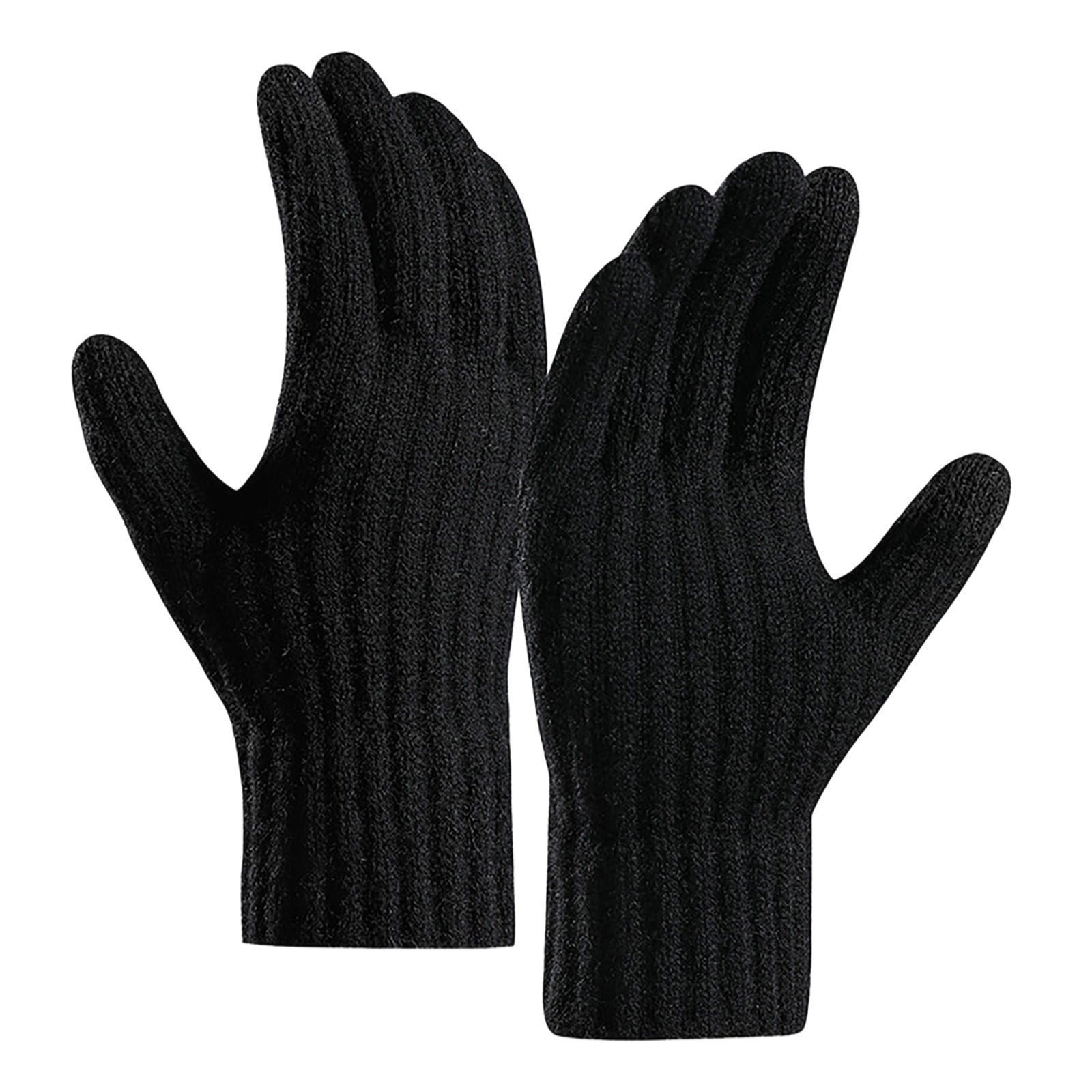 Gloves For Women Winter Outdoor Warm Velvet Cycling Knitted Gloves ...
