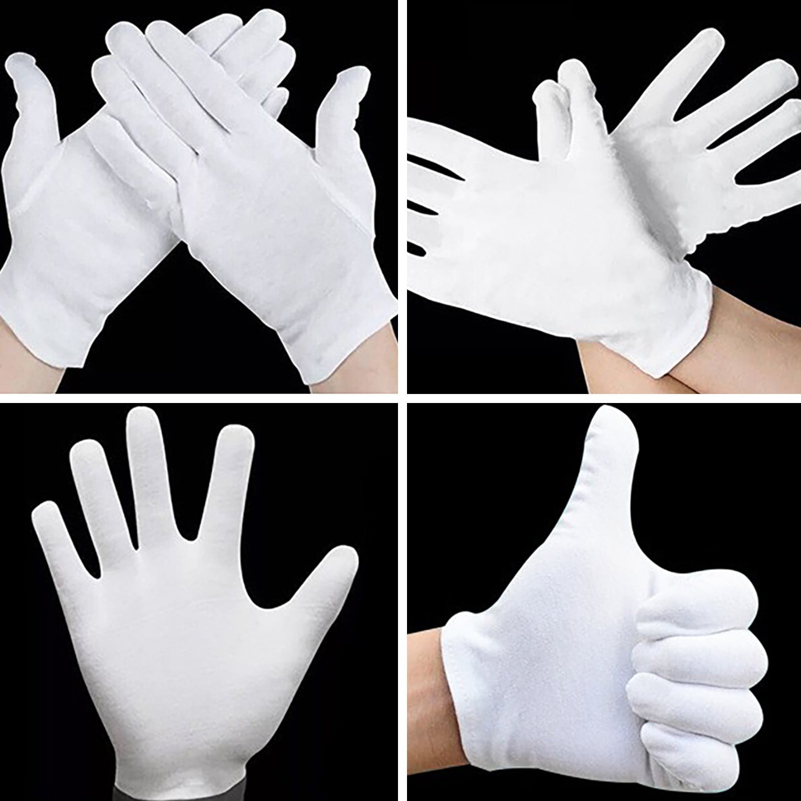 Gloves,White Cotton Gloves White Cotton Work Gloves For Dry Hands And ...