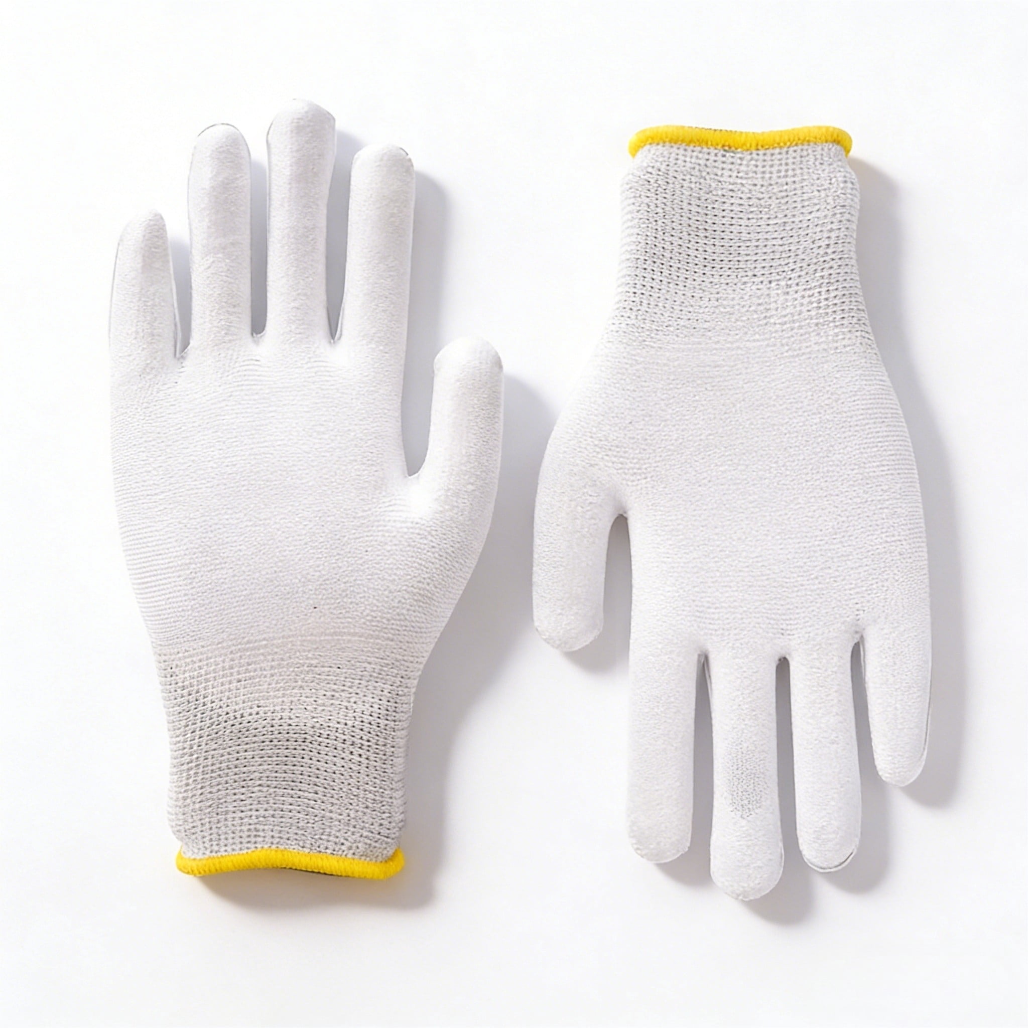 Gloves for Cleanroom Precision Work White PU Coated Static Hand for ...