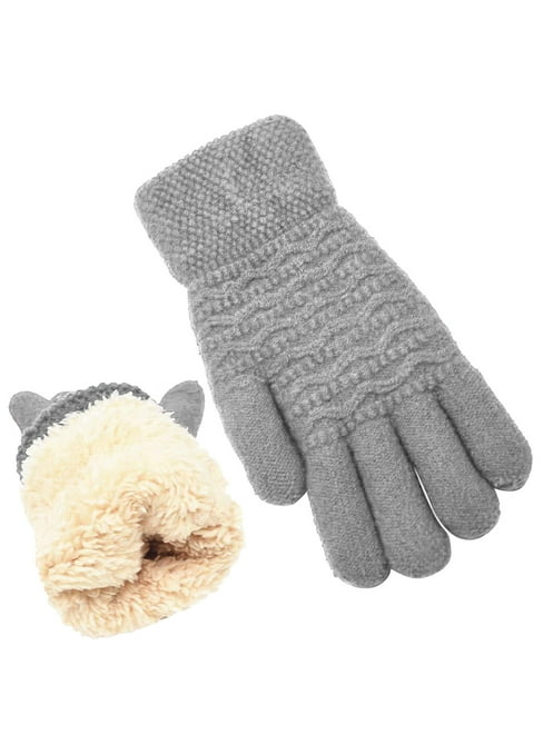 Time and Tru Women's Plaid Wool Winter Gloves, S/M, White Multi-Color ...