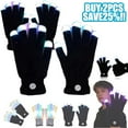 Gloving Light Gloves LED Light Up Finger Gloves for Adults Teens with ...