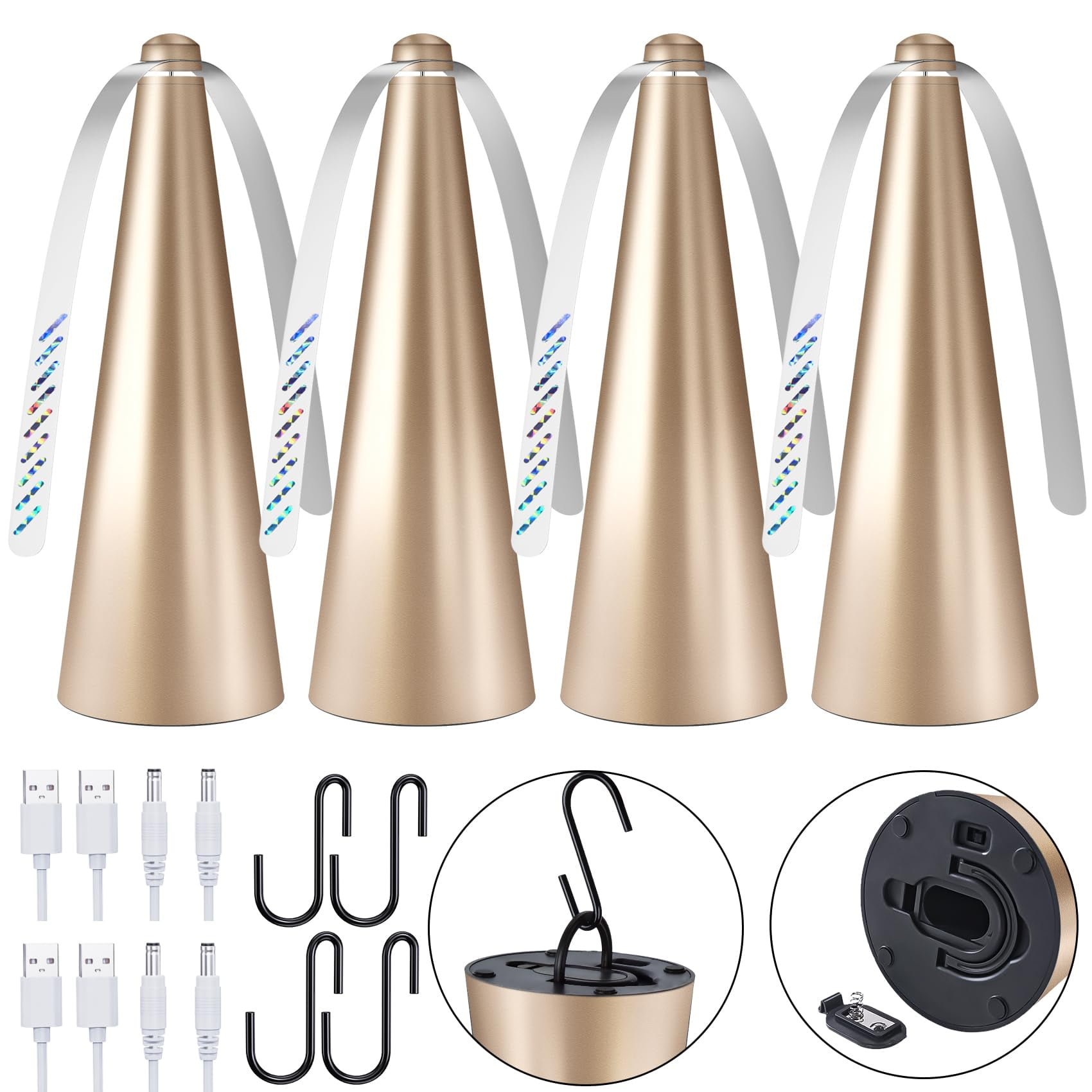 Glovv Fly Fans for Tables, Bug Food Fan Indoor Keep Flies Away, 4 Pack ...