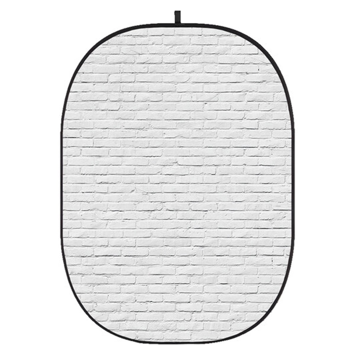 Glow CBA-WB0002 5x6.5' Fabric Collapsible Backdrop, Brick Wall ...