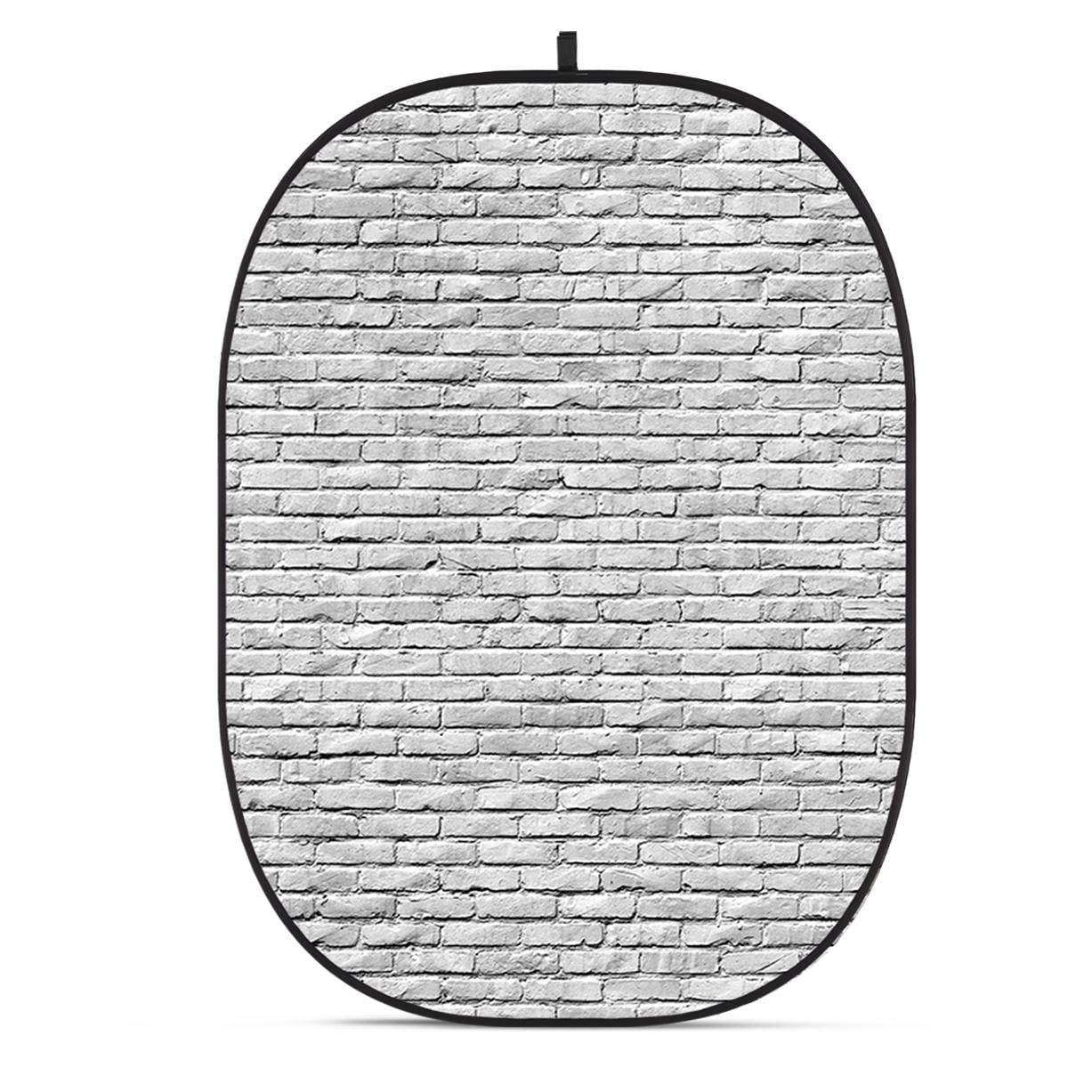 Glow CBA-WB0003 5x6.5' Fabric Collapsible Backdrop, Brick Wall ...