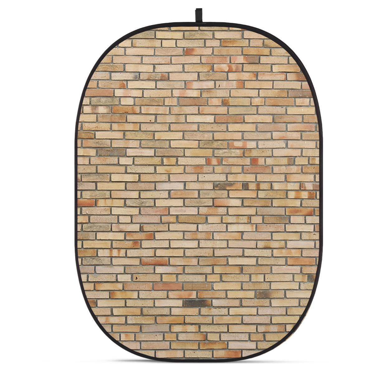 Glow CBA-WB0009 5x6.5' Fabric Collapsible Backdrop, Brick Wall ...