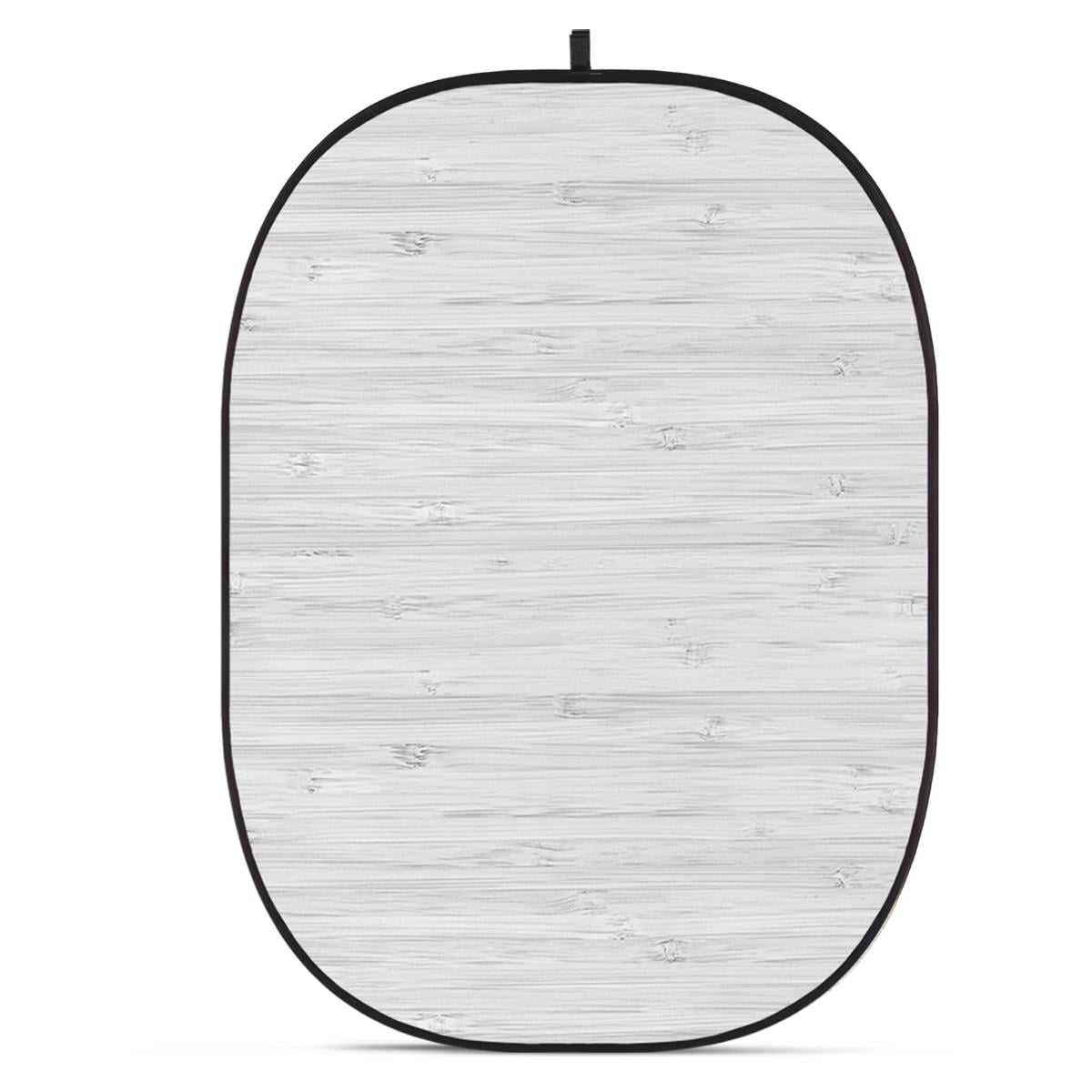 Glow CBA-WW0006 5x6.5' Fabric Collapsible Backdrop, Wooden Wall ...