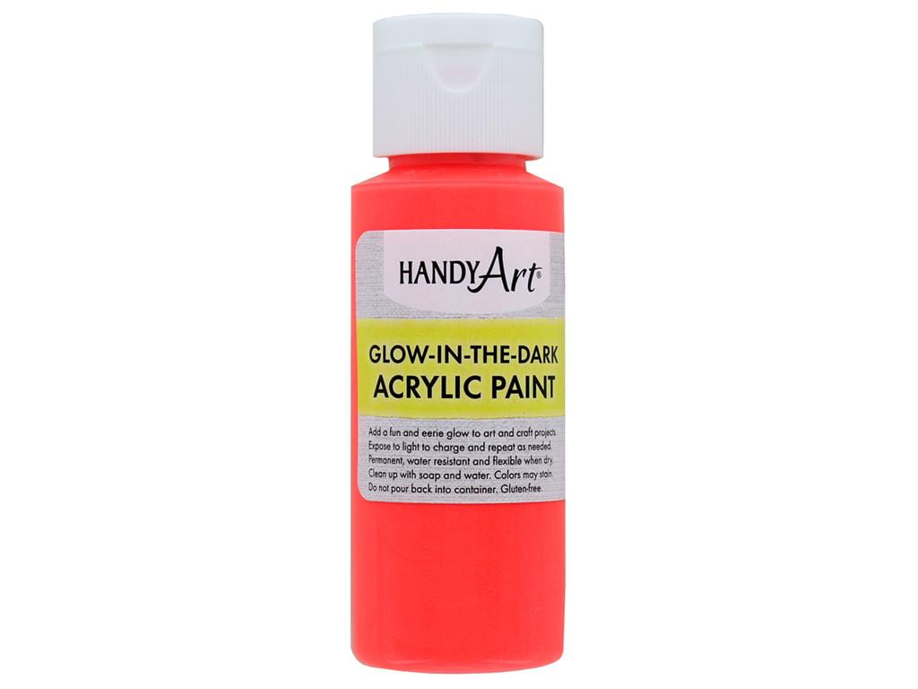 Glow/Dark Acrylic 2oz Red - Walmart.com