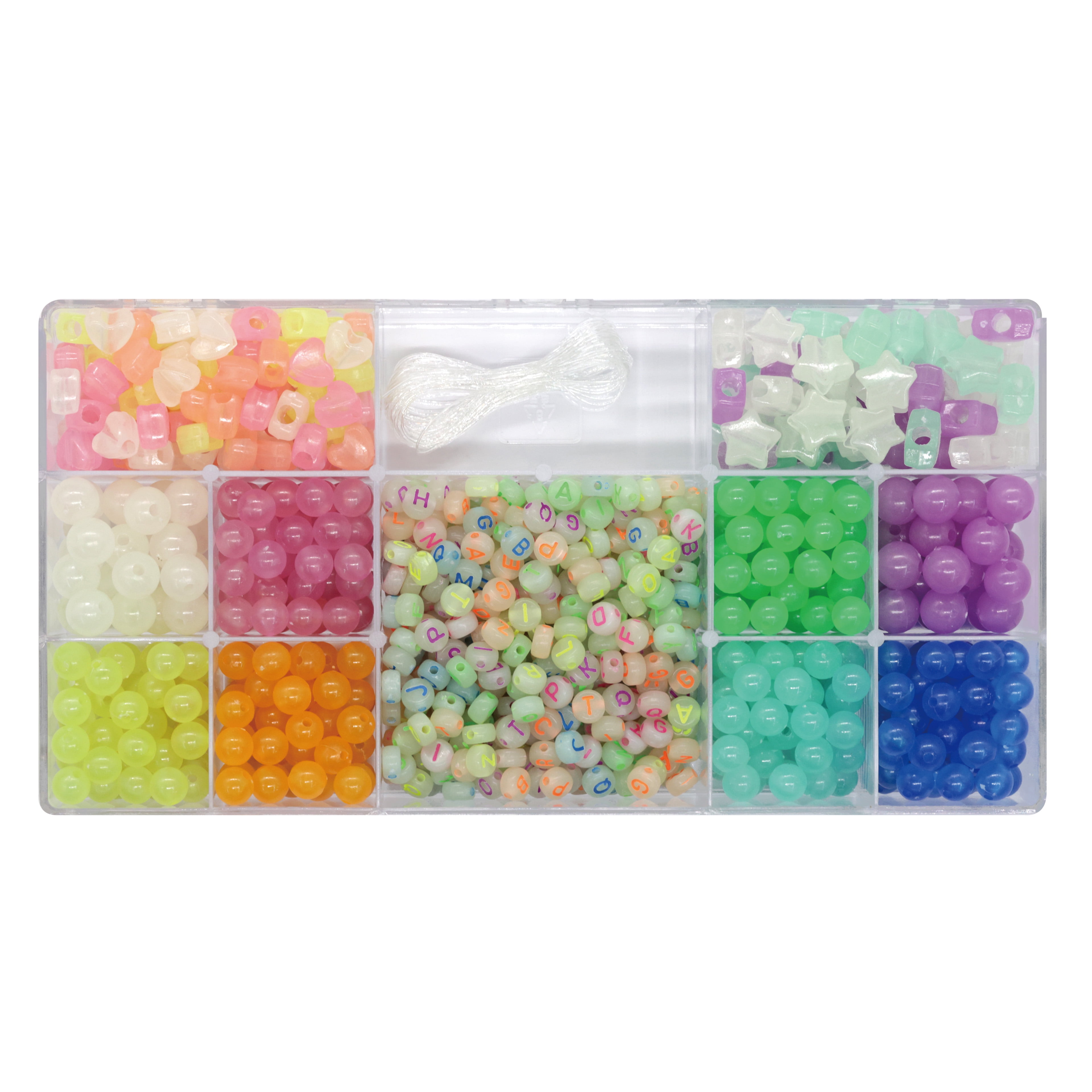 Glow in the Dark Alphabet Bead Kit by Creatology - Plastic Beads for ...