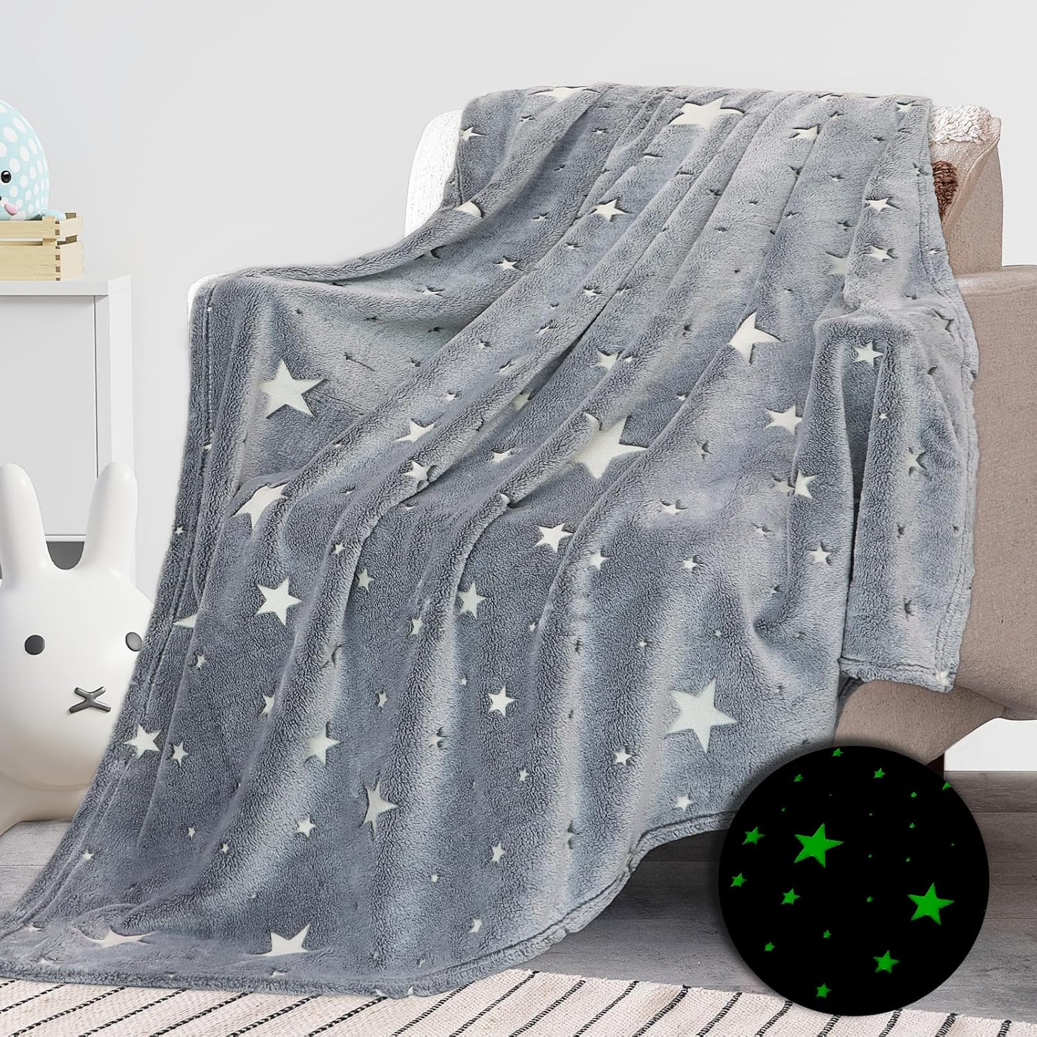 Glow in The Dark Blanket for Kids Unique Birthday Gifts for Girls Boys ...