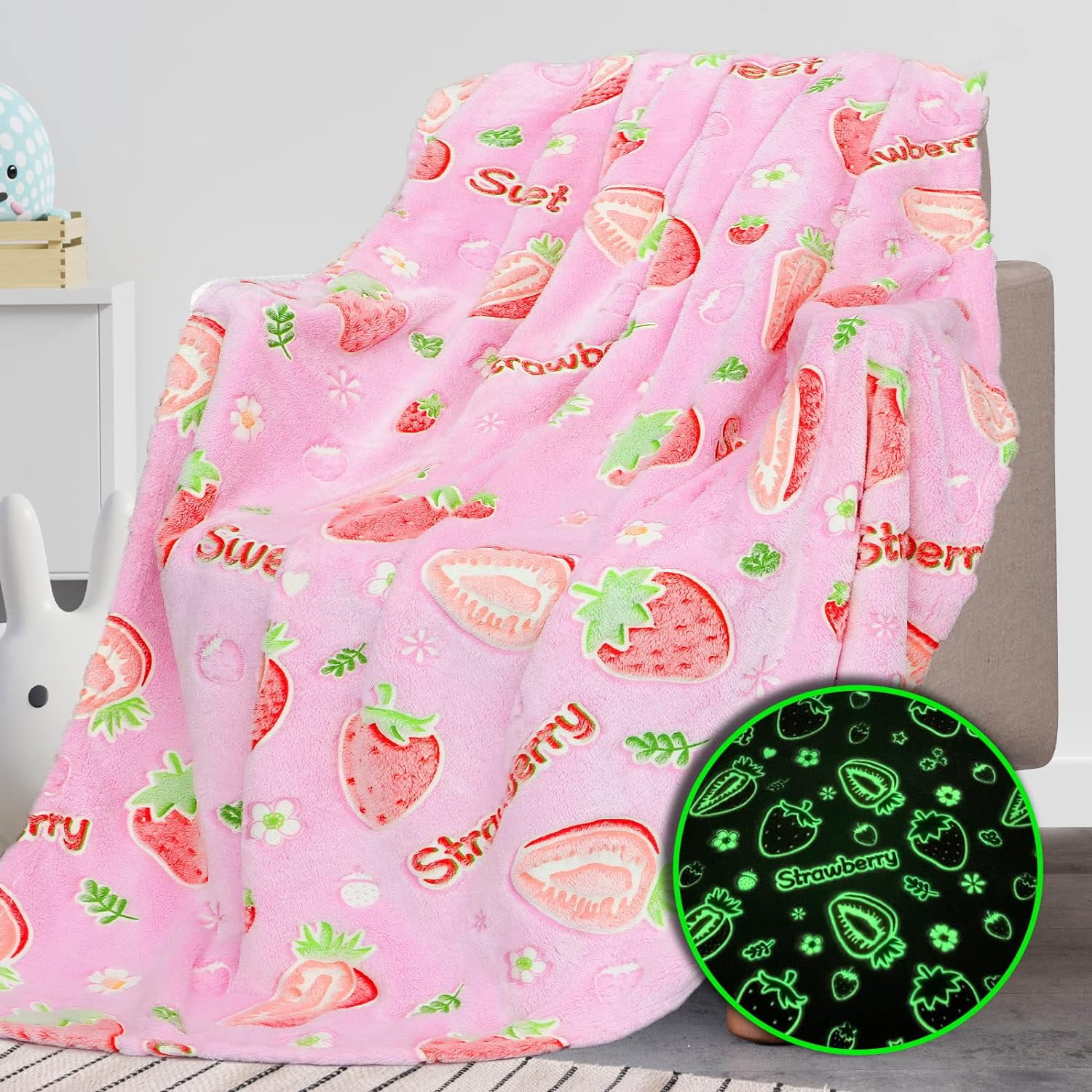 Glow in The Dark Blanket for Kids Unique Birthday Gifts for Girls Boys ...