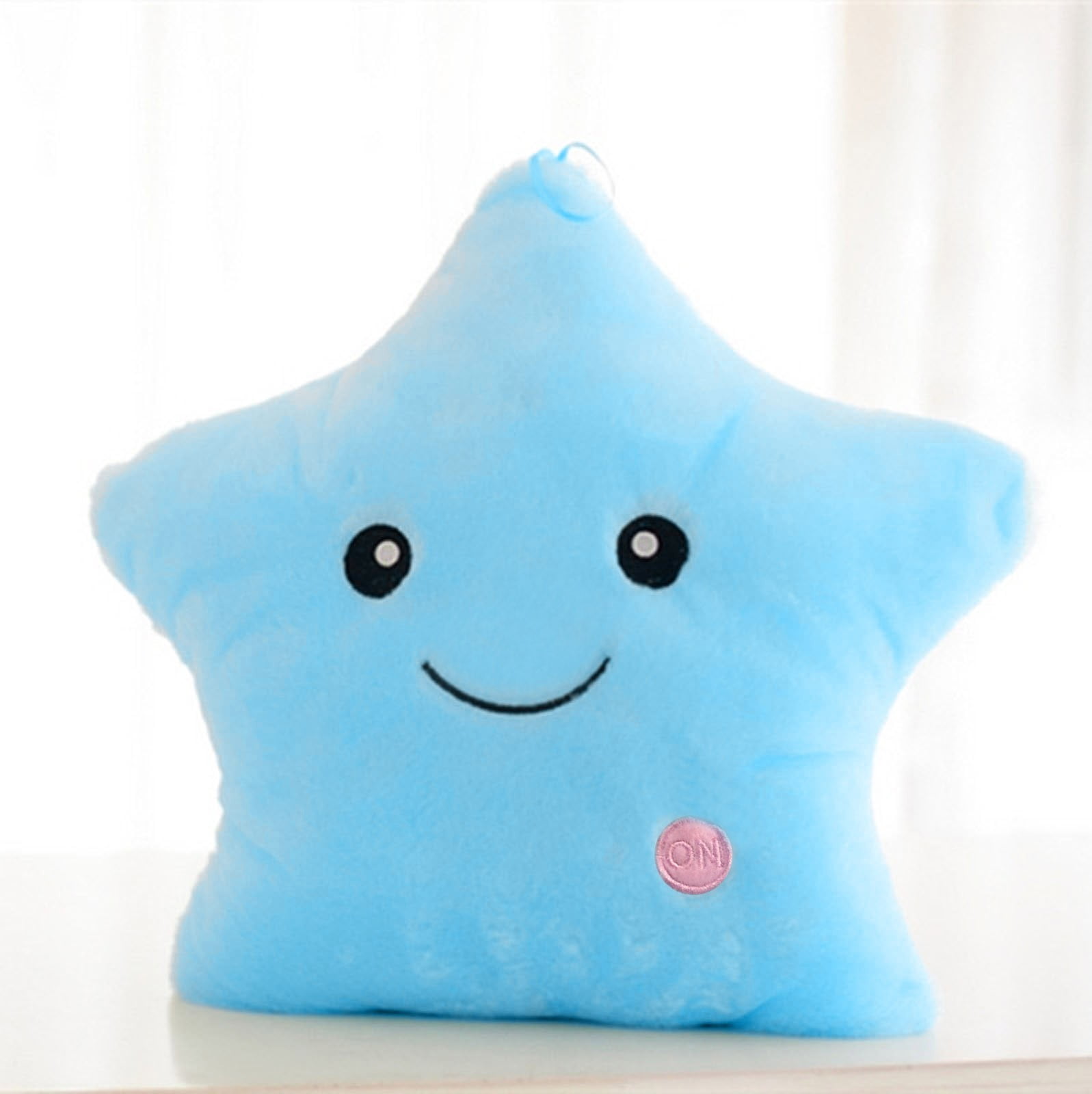 Glow in the Dark Colorful Five-Pointed Star Plush Toy - Soft Luminous ...