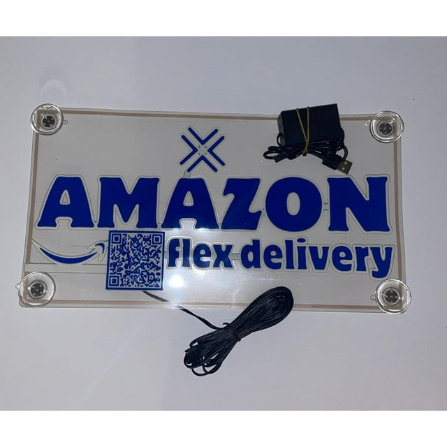 Glow in the Dark Delivery Driver car sticker USB Powered Transparent ...