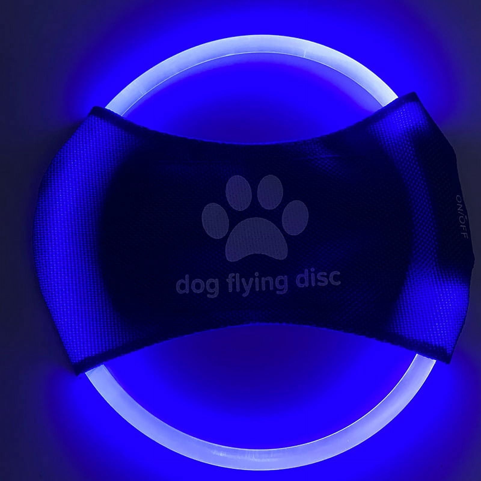 Glow in the Dark Dog Frisbee - LED Charging Fetch Toy for Night Play ...