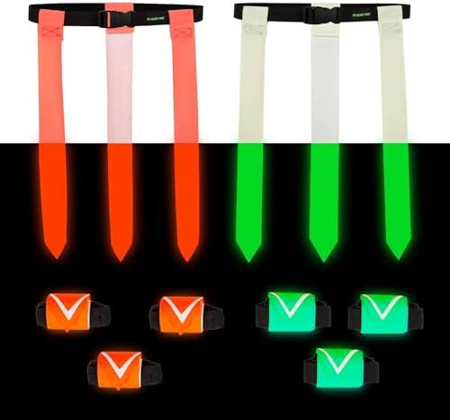 Glow in the Dark Flag Football Belts (Set of 6 with Storage Bag ...
