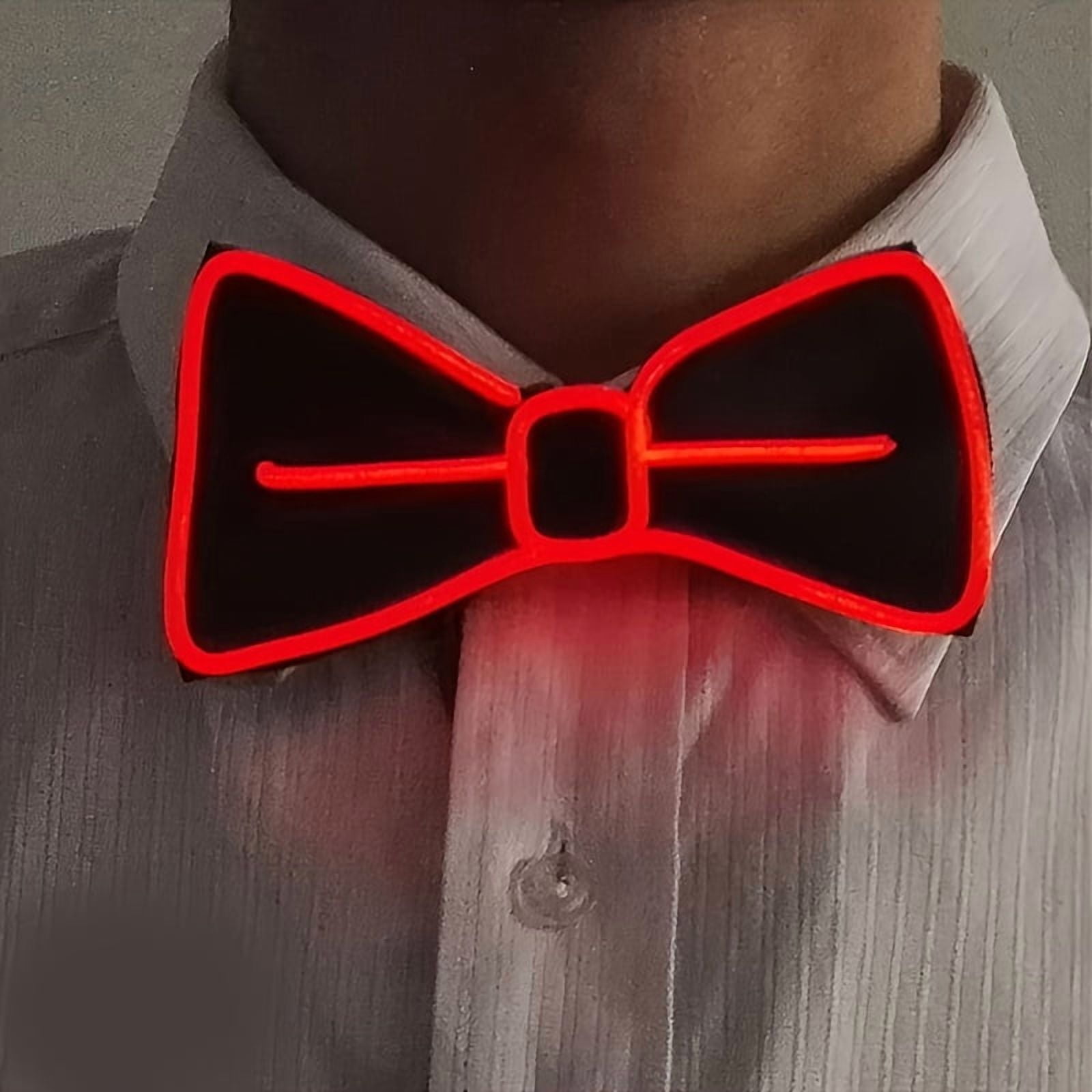 Glow in the Dark Halloween LED Light-Up Bow Tie for Men | EL Style ...