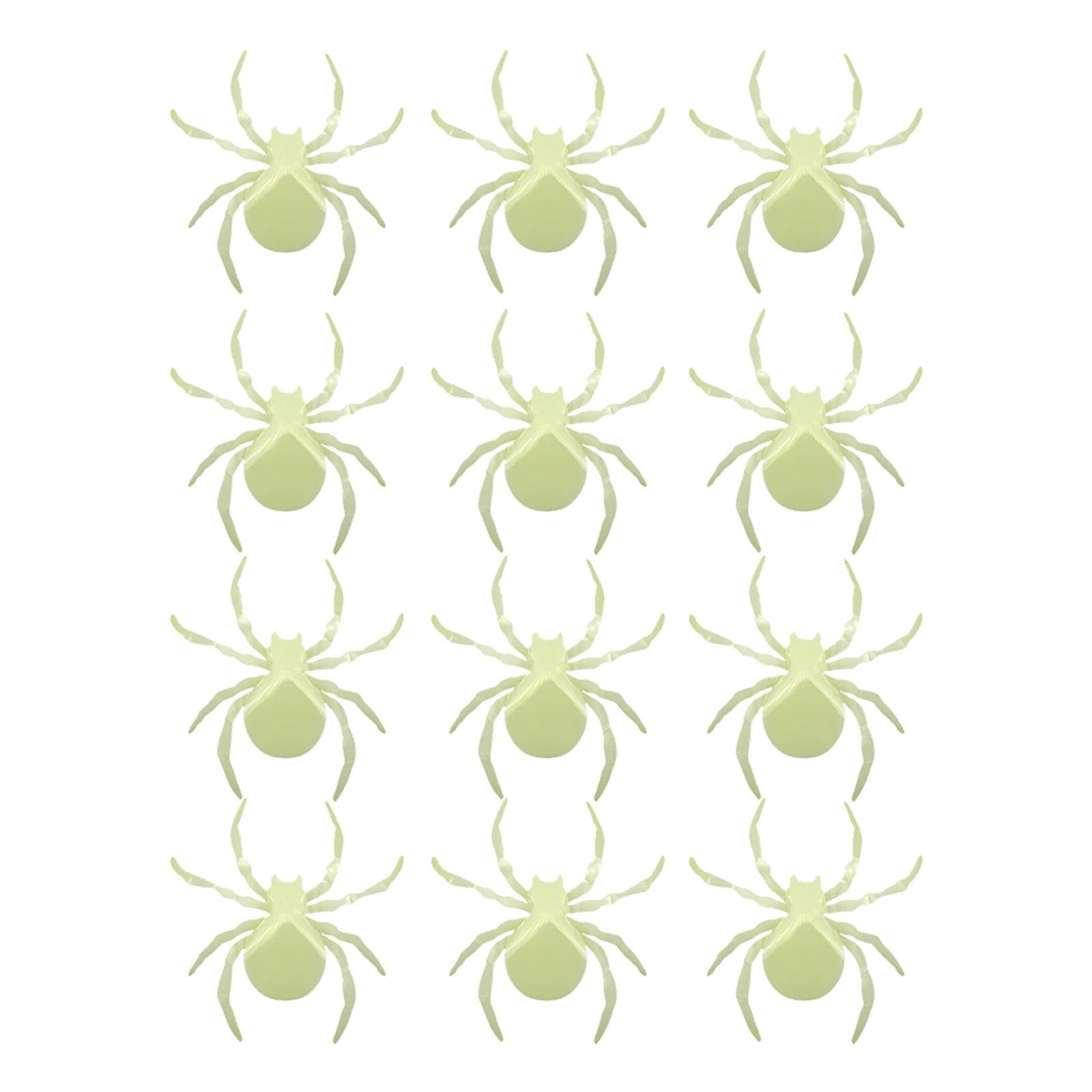Glow in the Dark Halloween Spiders - 12-48 PCS Realistic Fluorescent ...