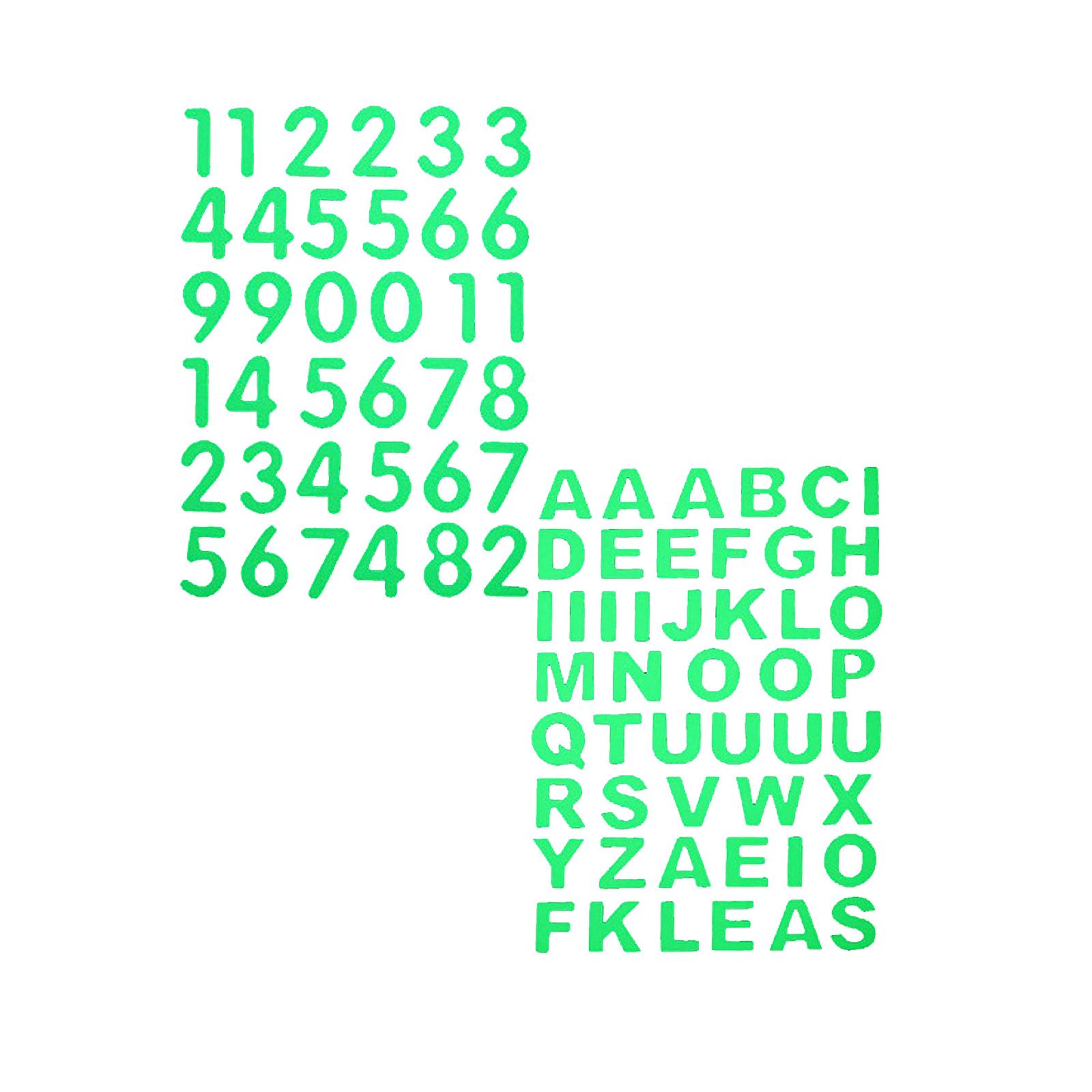 Glow In The Dark Letters Stickers & Number Stickers Alphabet Letter ...