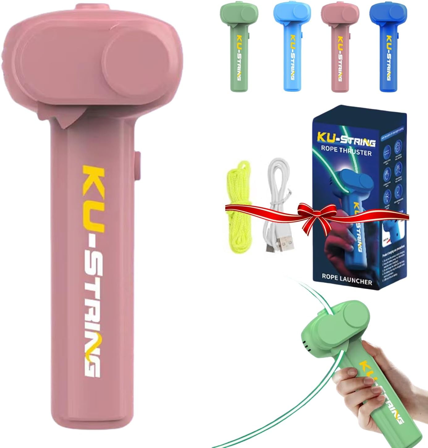 Glow in The Dark Loop Rope Launcher Propelled, Game Shooter String Toy ...