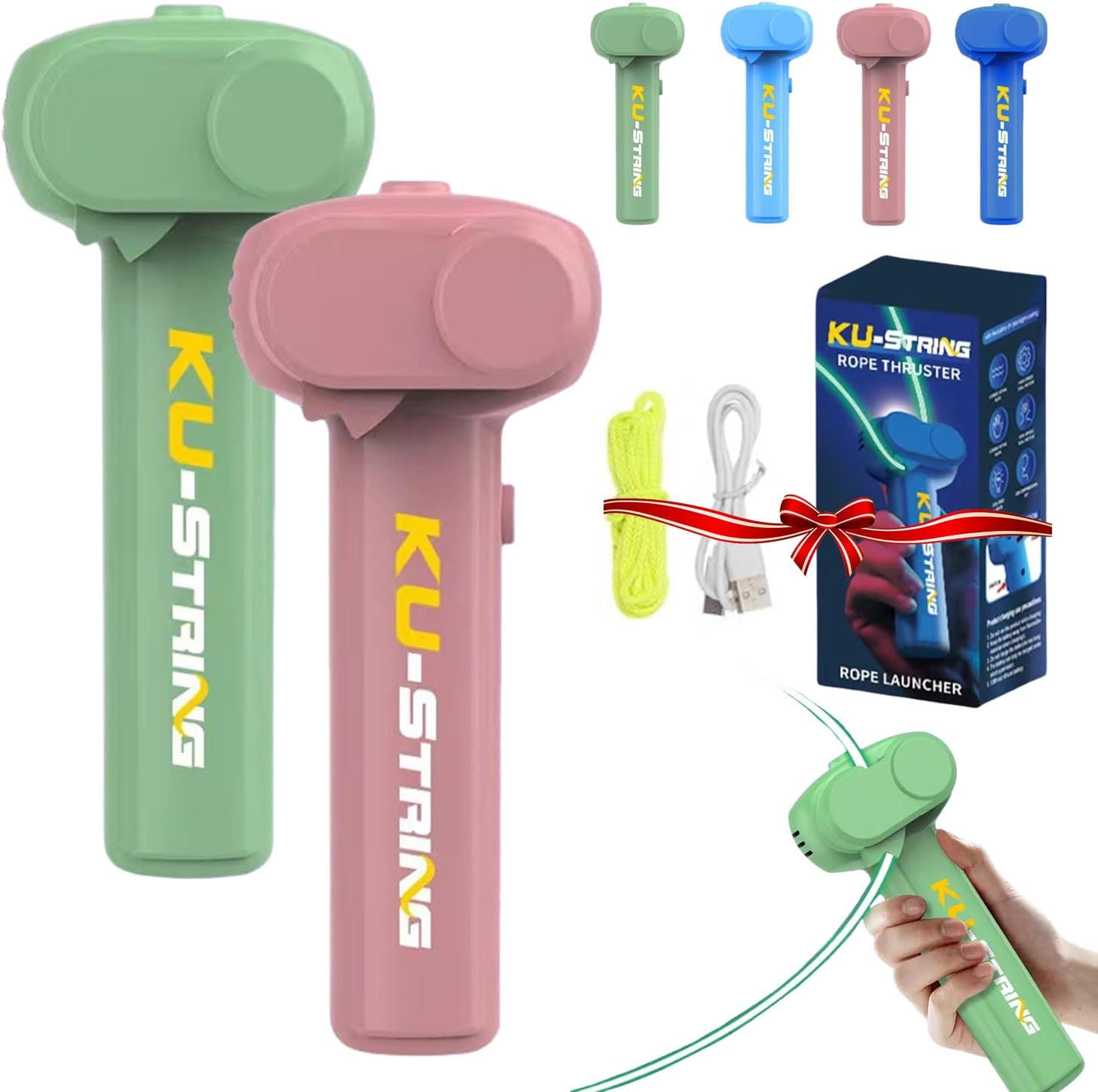 Glow in The Dark Loop Rope Launcher Propelled, Game Shooter String Toy ...