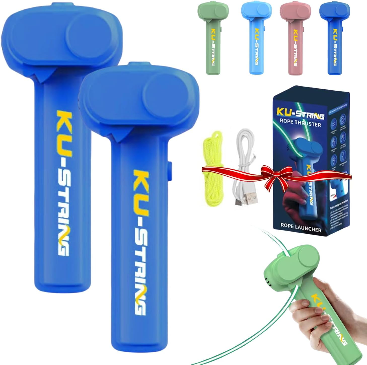 Glow in The Dark Loop Rope Launcher Propelled, Game Shooter String Toy ...