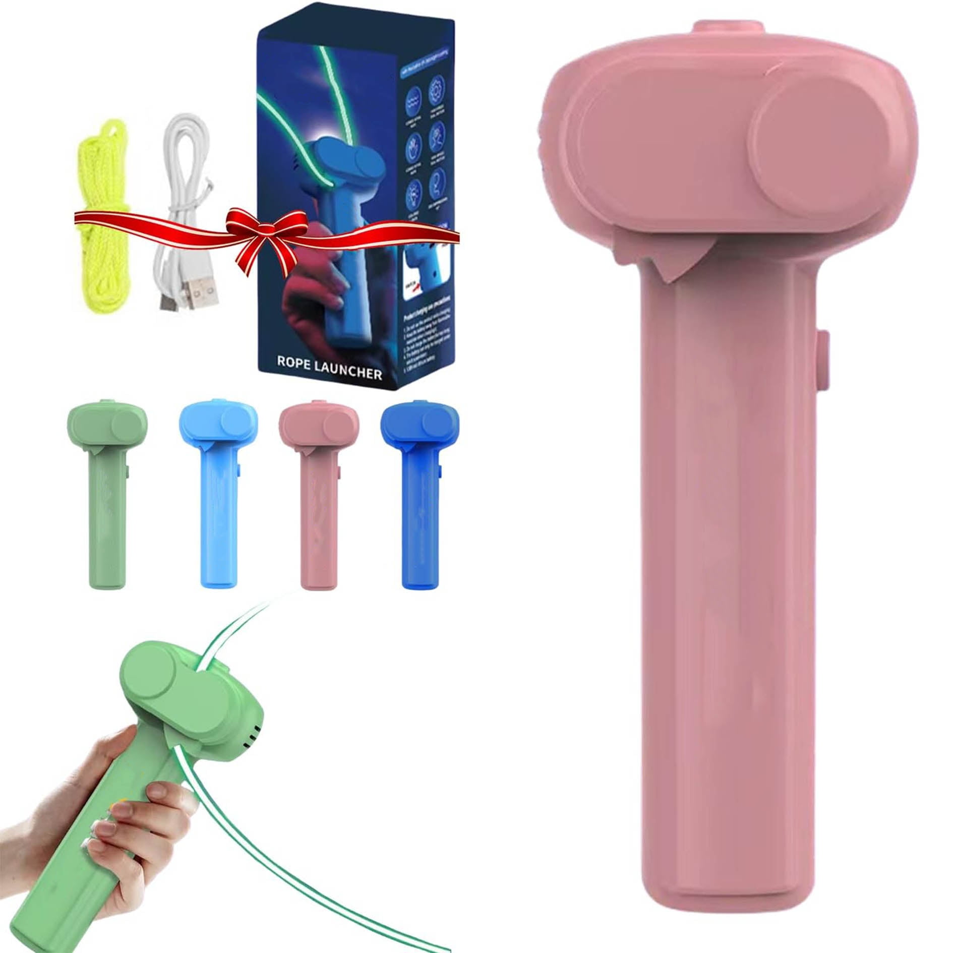 Glow in The Dark Loop Rope Launcher Propeller, Game Shooter String Toy ...