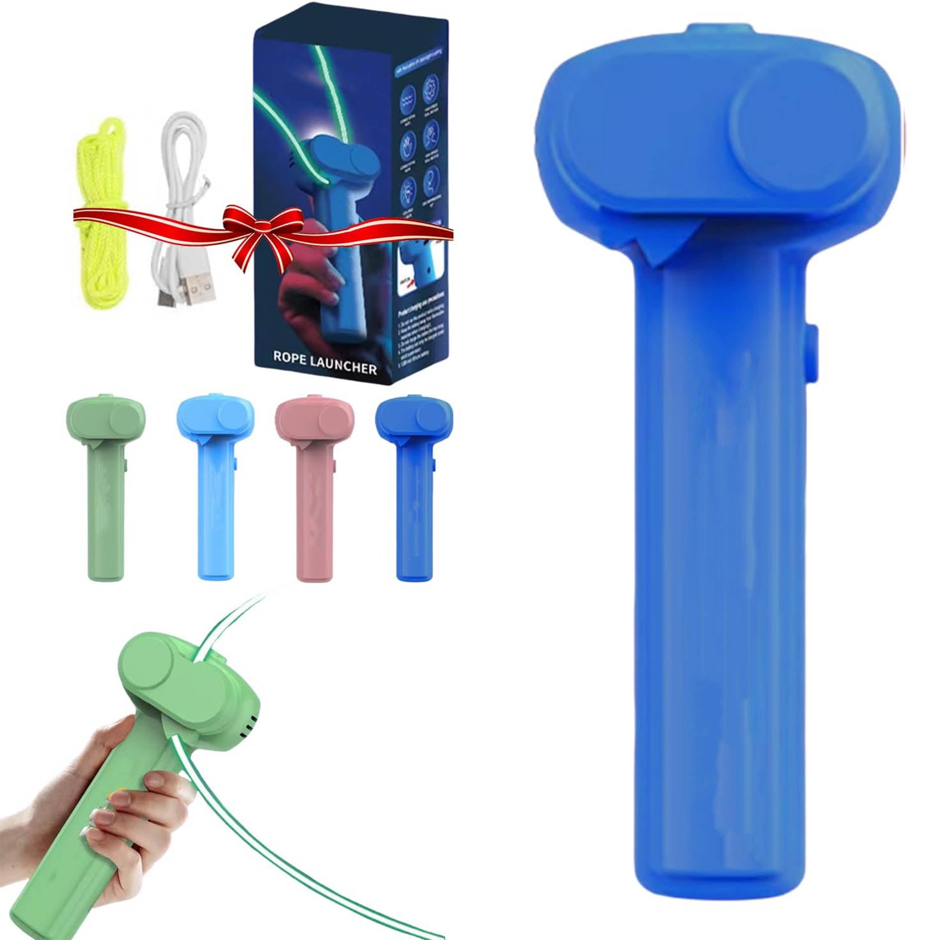 Glow in The Dark Loop Rope Launcher Propeller, Game Shooter String Toy ...