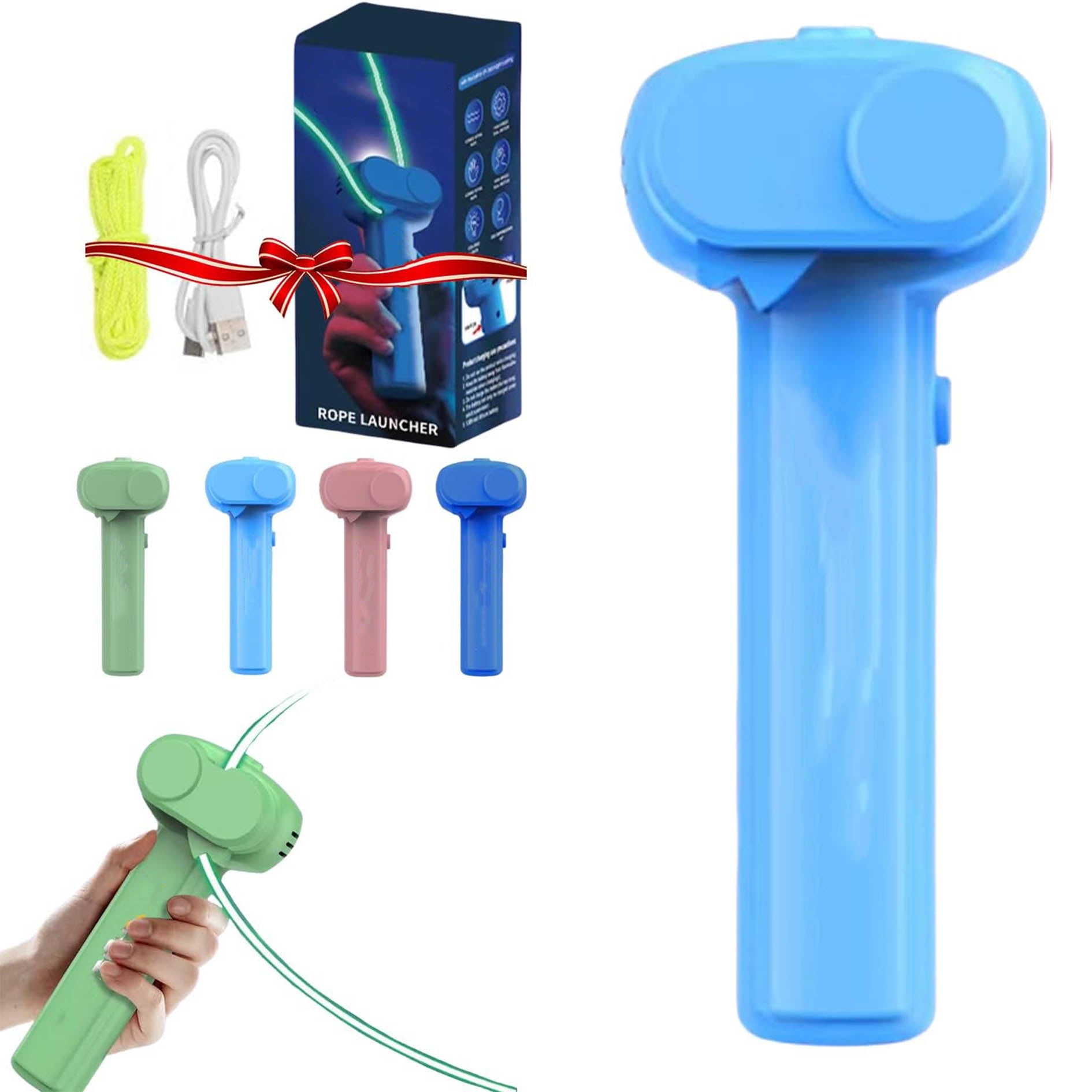 Glow in The Dark Loop Rope Launcher Propeller, Game Shooter String Toy ...