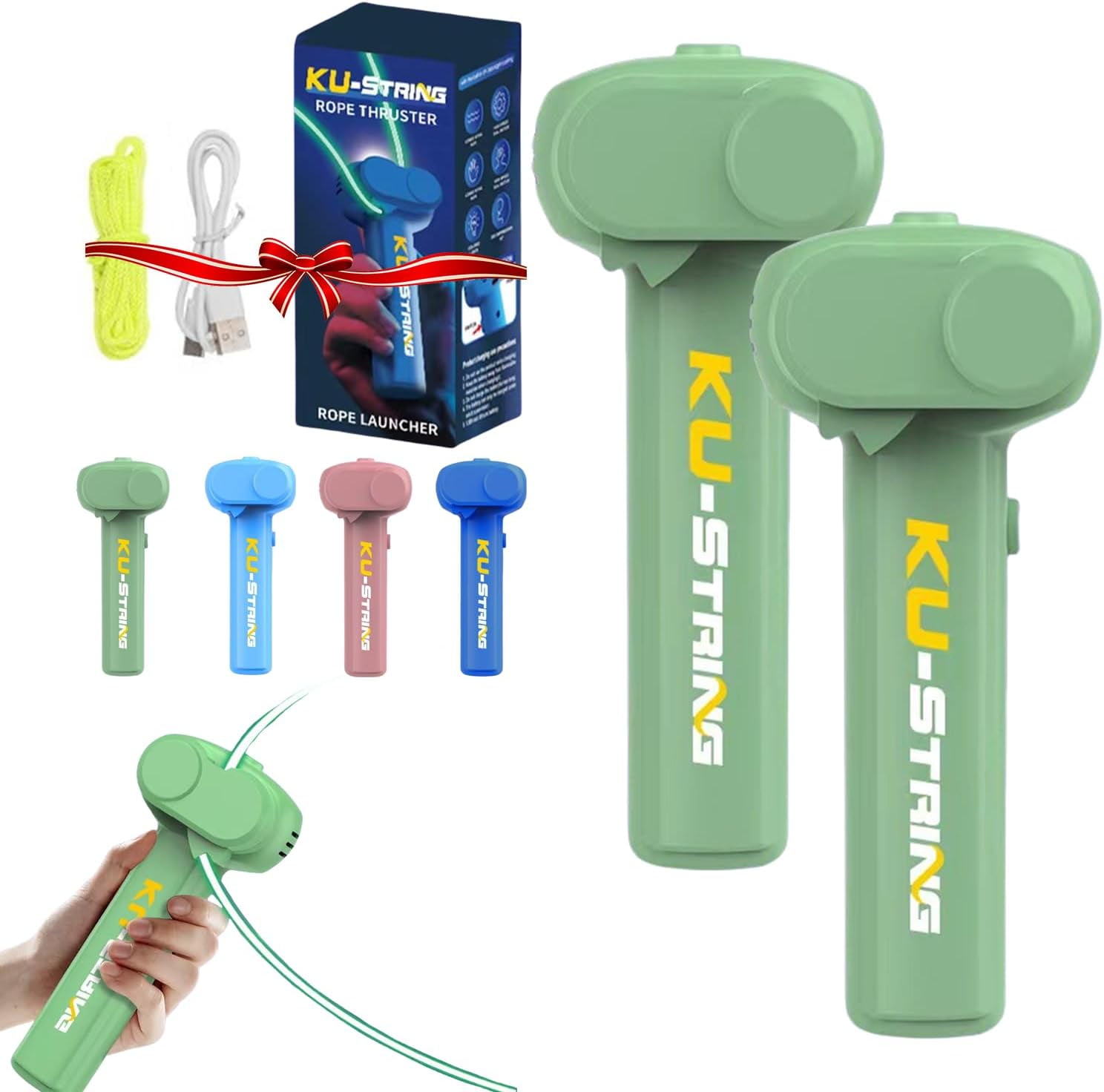 Glow in The Dark Loop Rope Launcher Propeller, Game Shooter String Toy ...