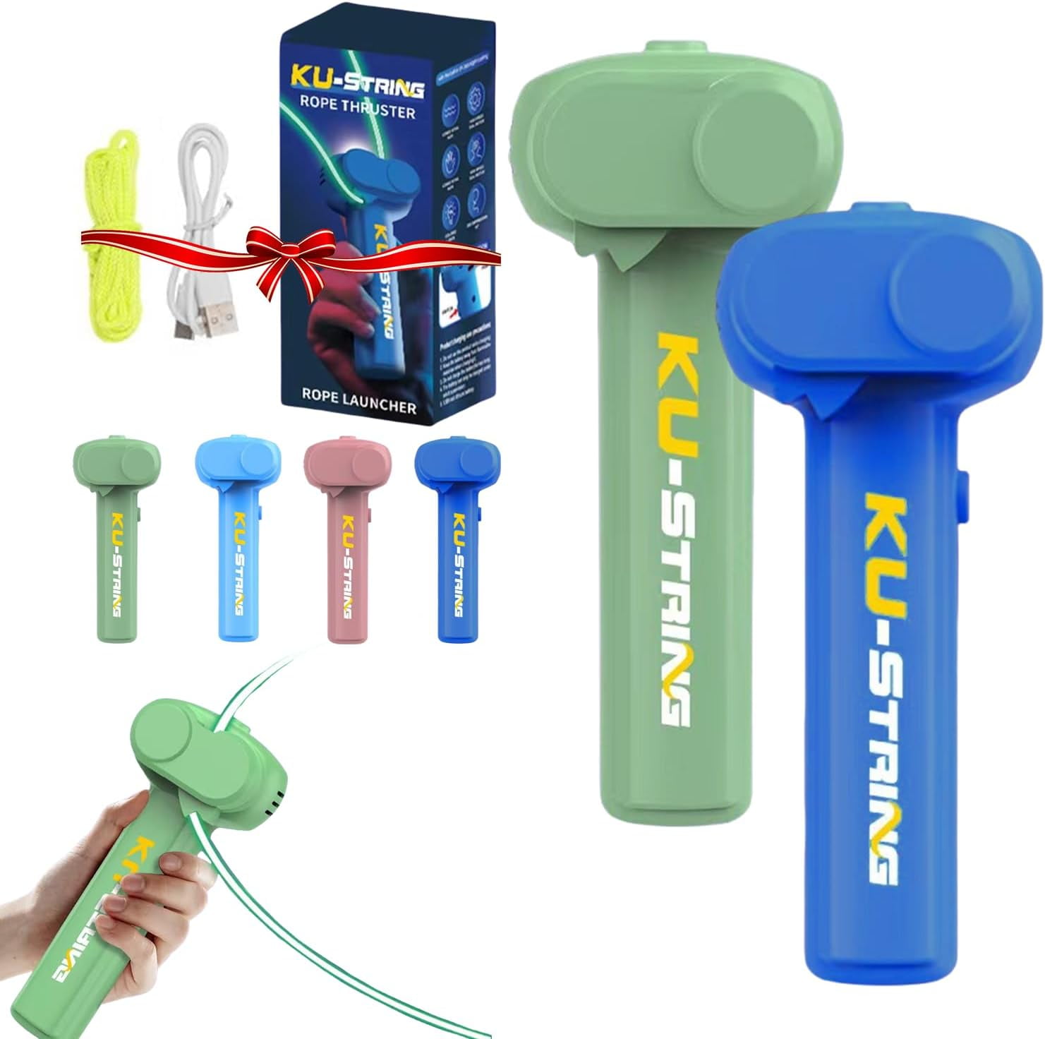 Glow in The Dark Loop Rope Launcher Propeller, Game Shooter String Toy ...