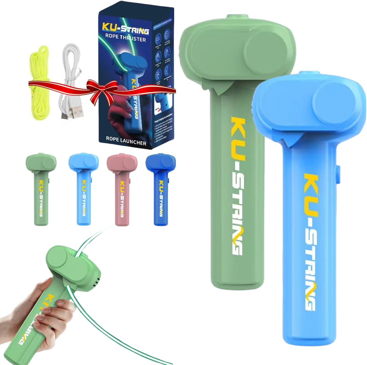 Glow in The Dark Loop Rope Launcher Propeller, Game Shooter String Toy ...