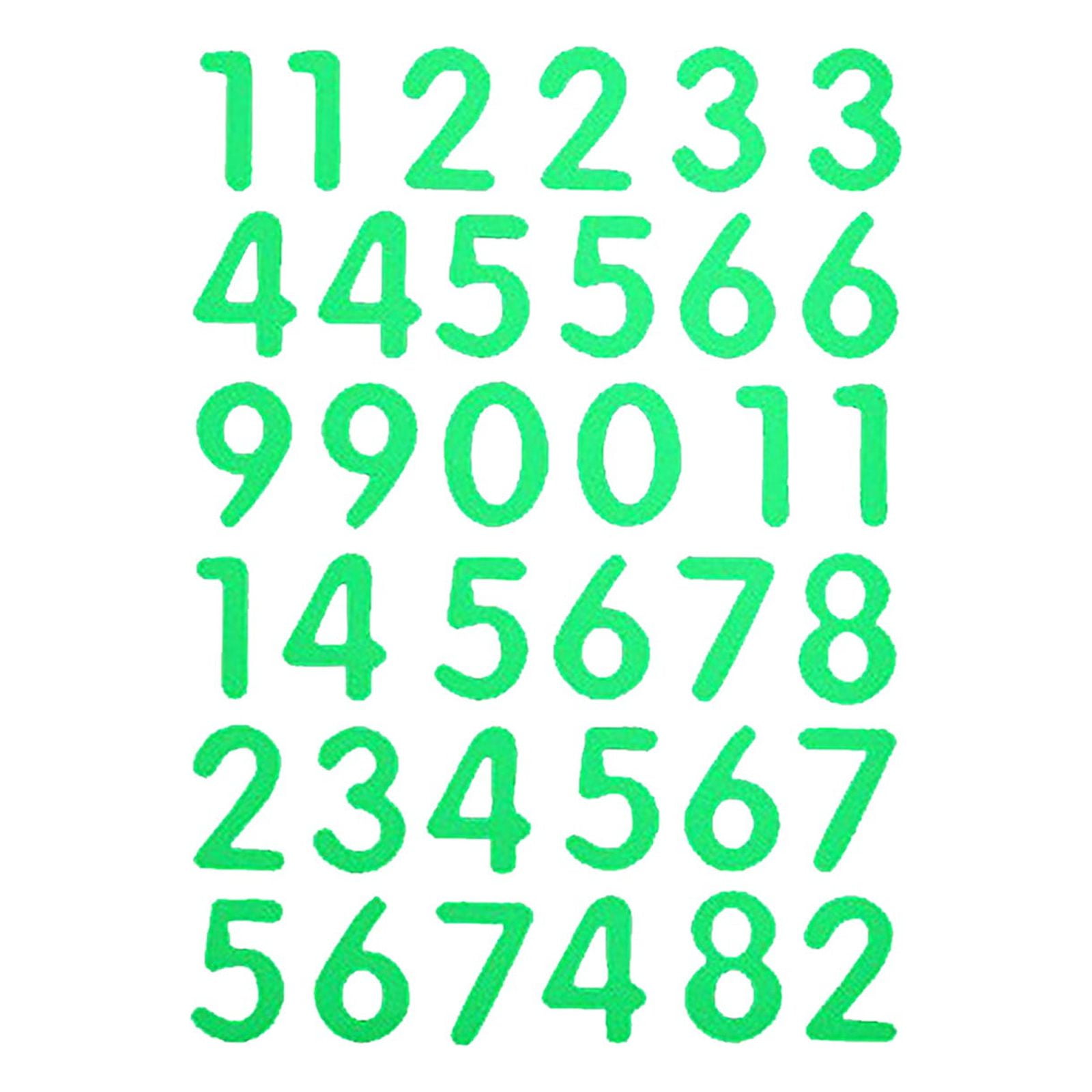Glow in The Dark Luminous Numbers English Letters Luminous Stickers ...