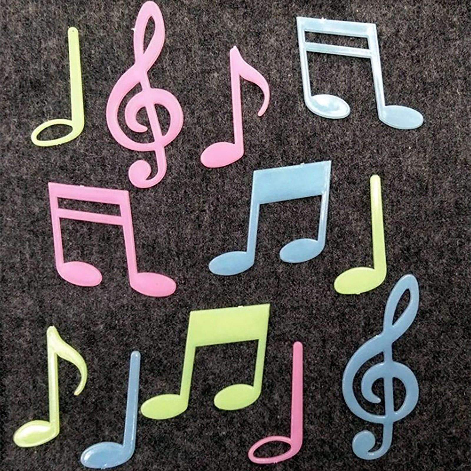 Glow in The Dark Music Wall Sticker Note Glow Sticker Staff Decoration ...