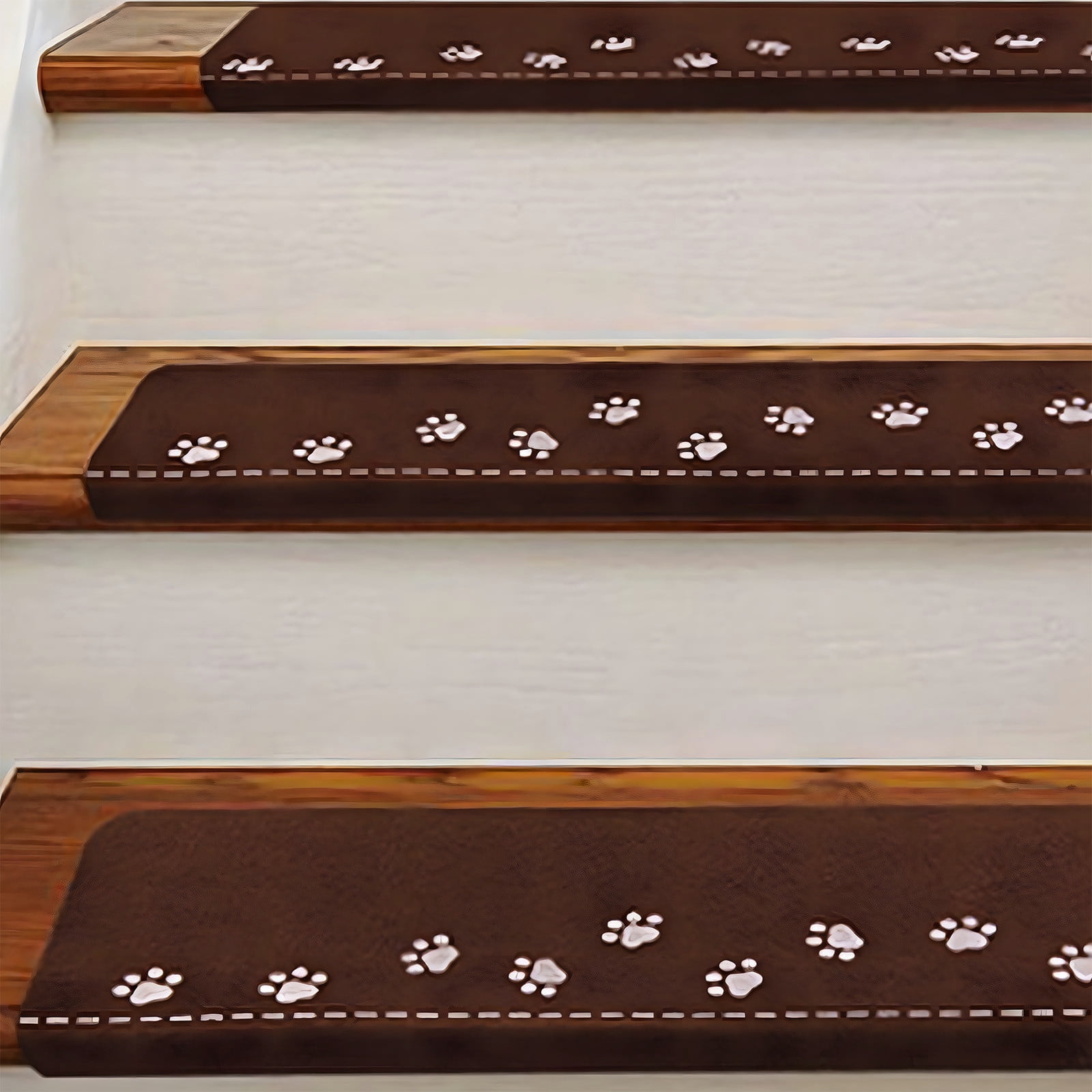 Glow in The Dark Non-Slip Stair Treads with Paw Design - Self Adhesive ...