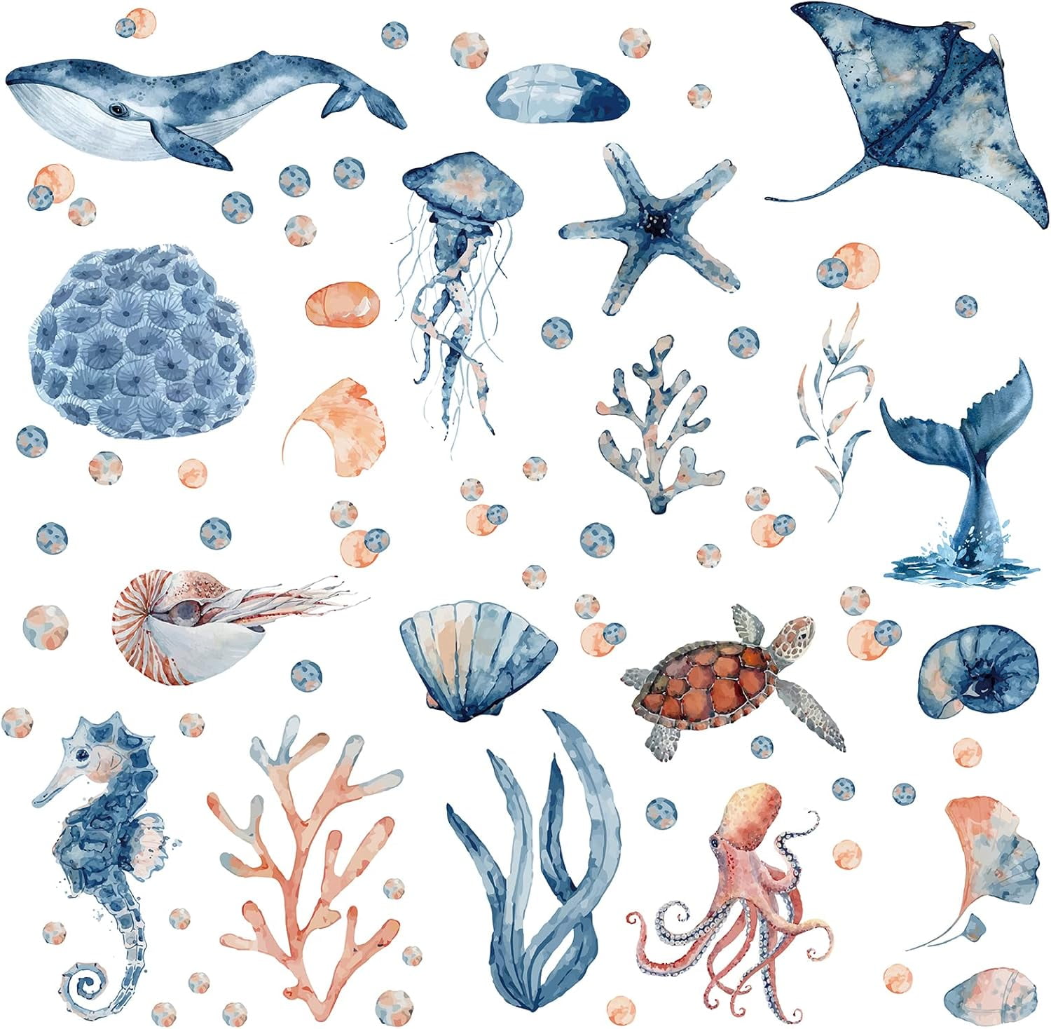 Glow in The Dark Under The Sea Wall Decals Glowing Ocean World Themed ...