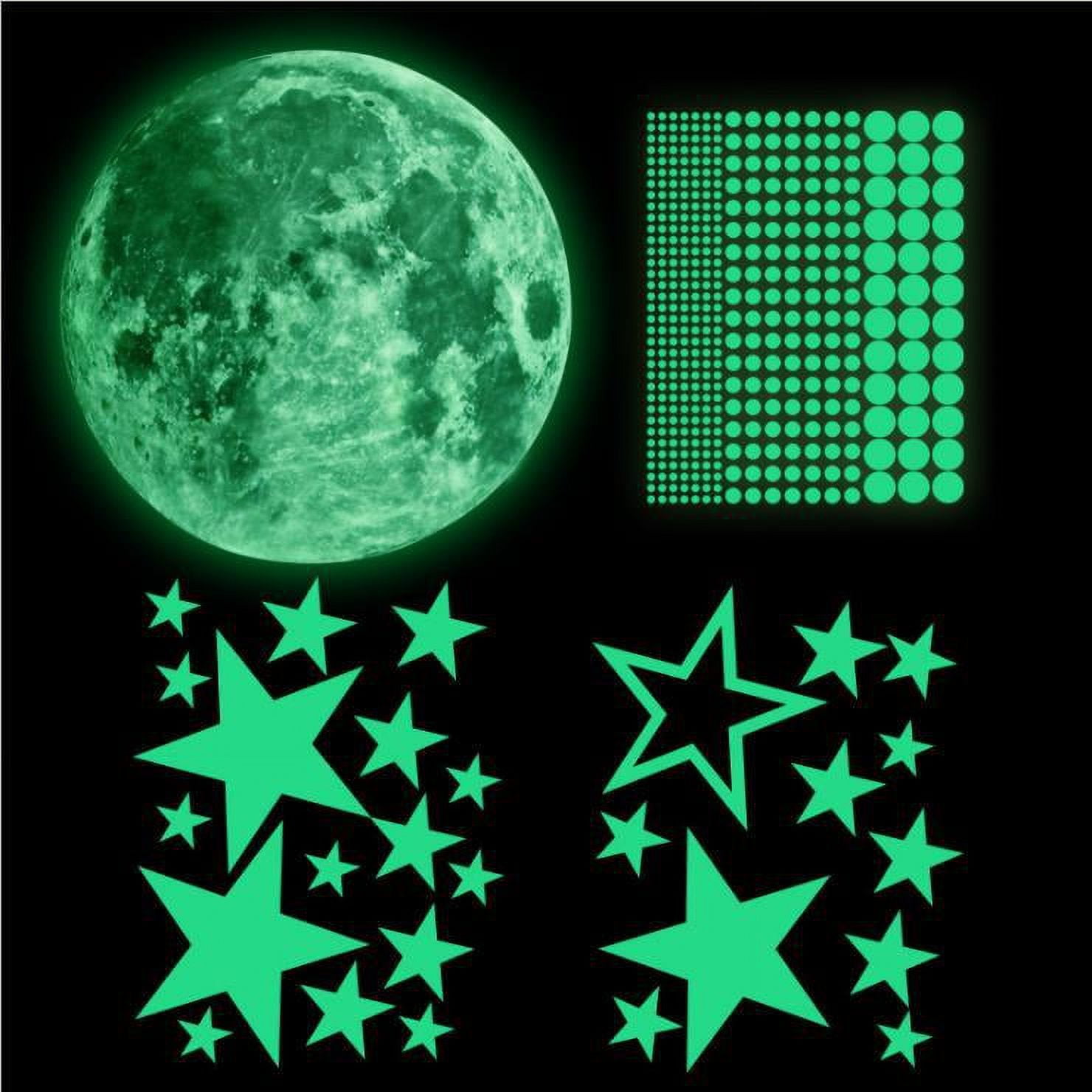 Glow in The Dark Stars for Ceiling,Glow in The Dark Stars and Moon Wall ...