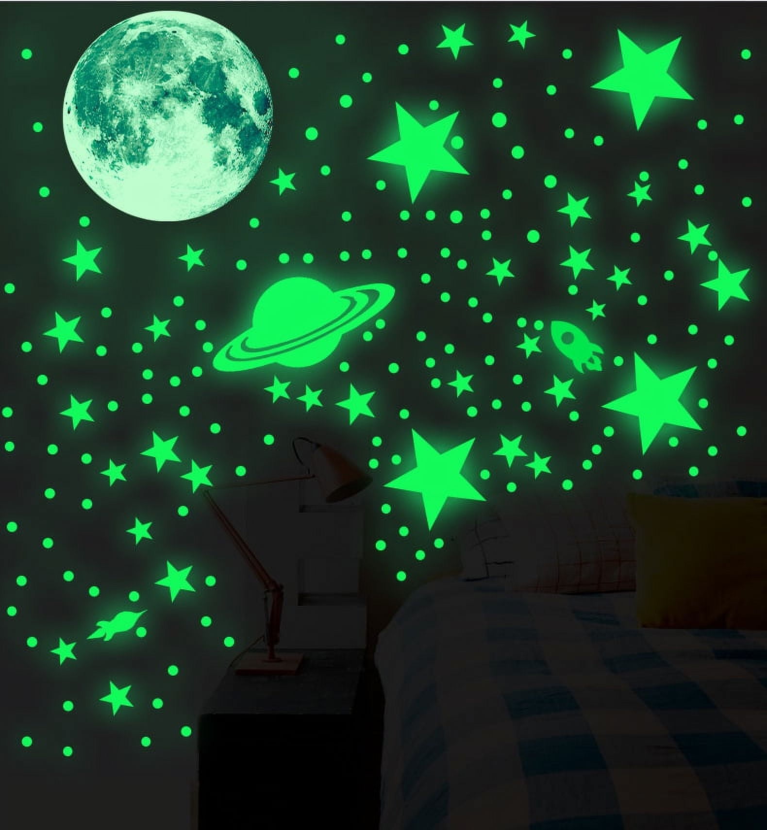 Glow in The Dark Stars for Ceiling, Glowing Stars for Ceiling Planets ...