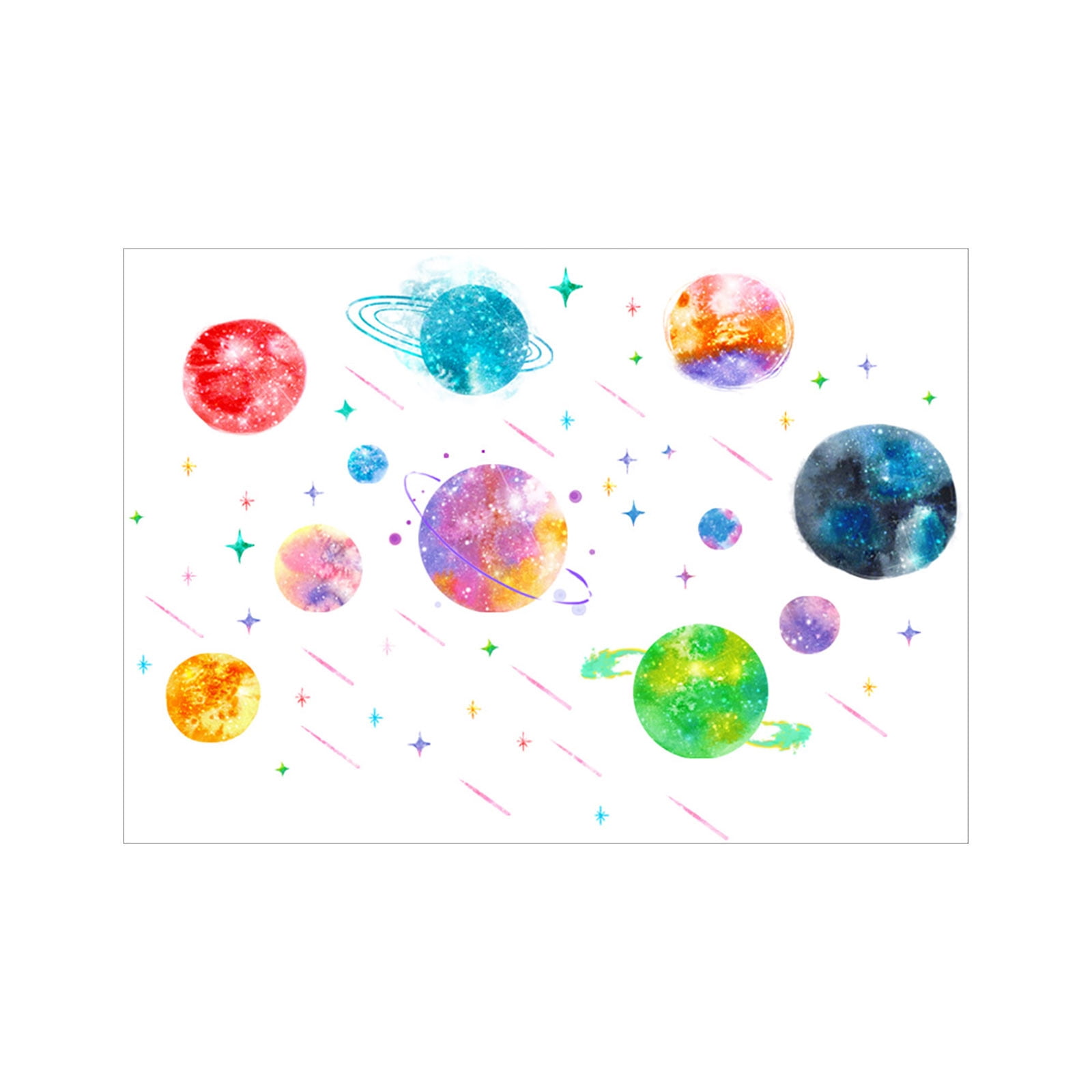 Glow in The Dark Stars Solar System Wall Stickers, Luminous Planets and ...