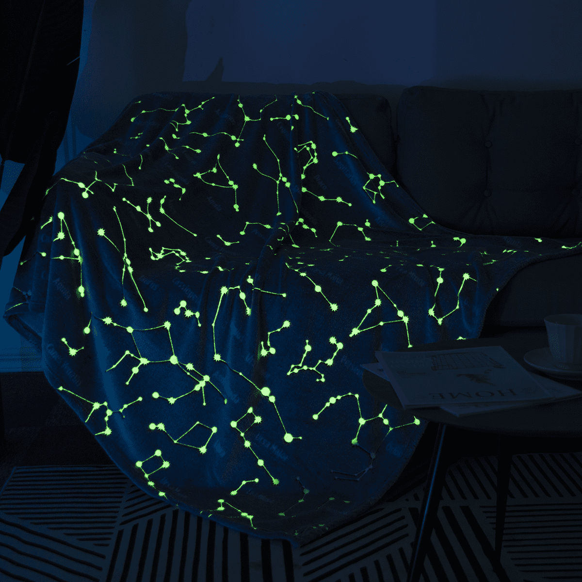 Glow in The Dark Throw Blankets Constellation Star Fairy Blanket ...