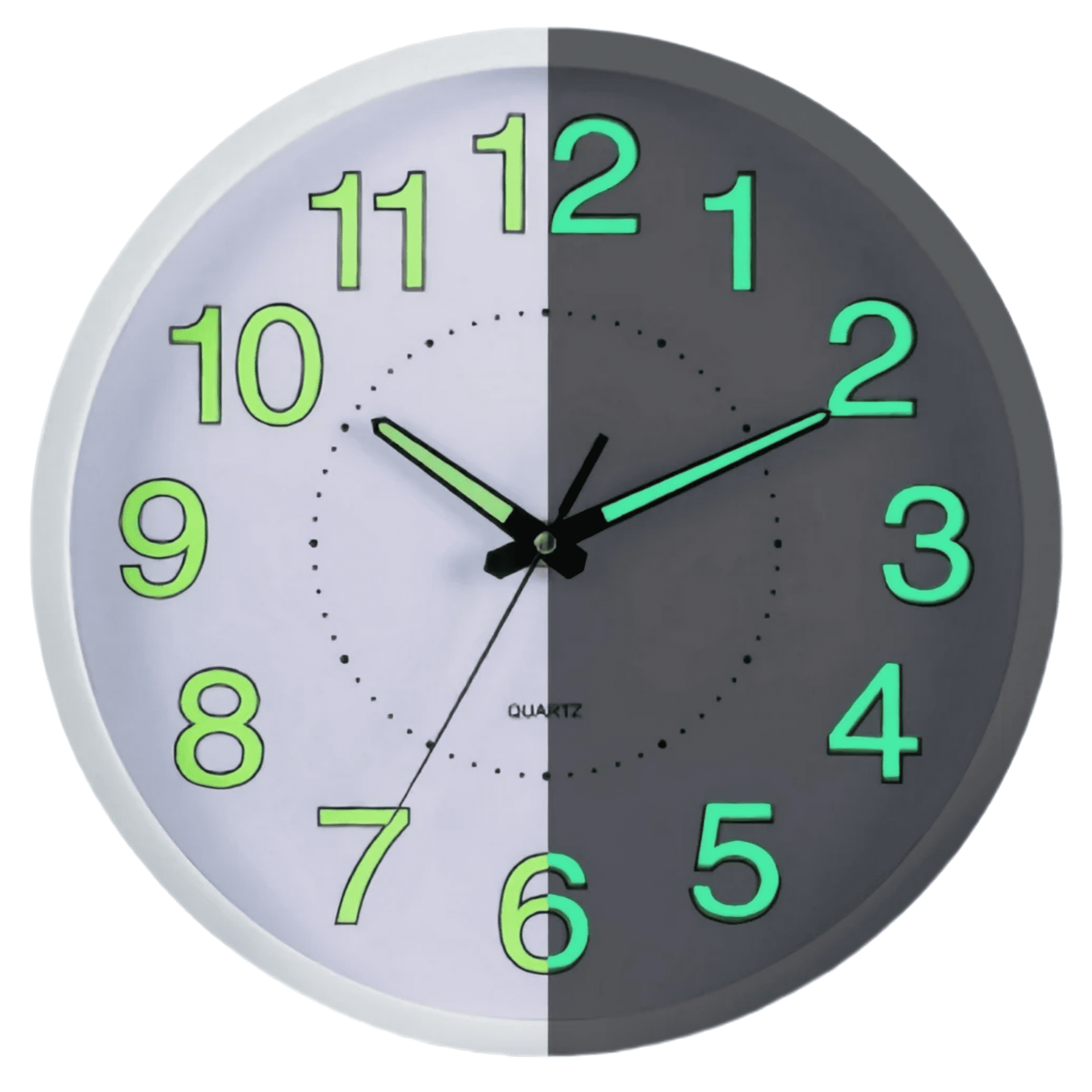Glow in Dark Wall Clock,12 inch Silent Non-Ticking Battery Operated ...