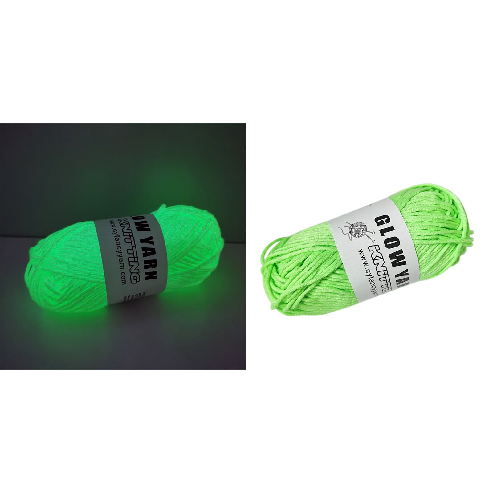 Glow in The Dark Yarn Luminous Crochet Yarn for Halloween Crocheting ...